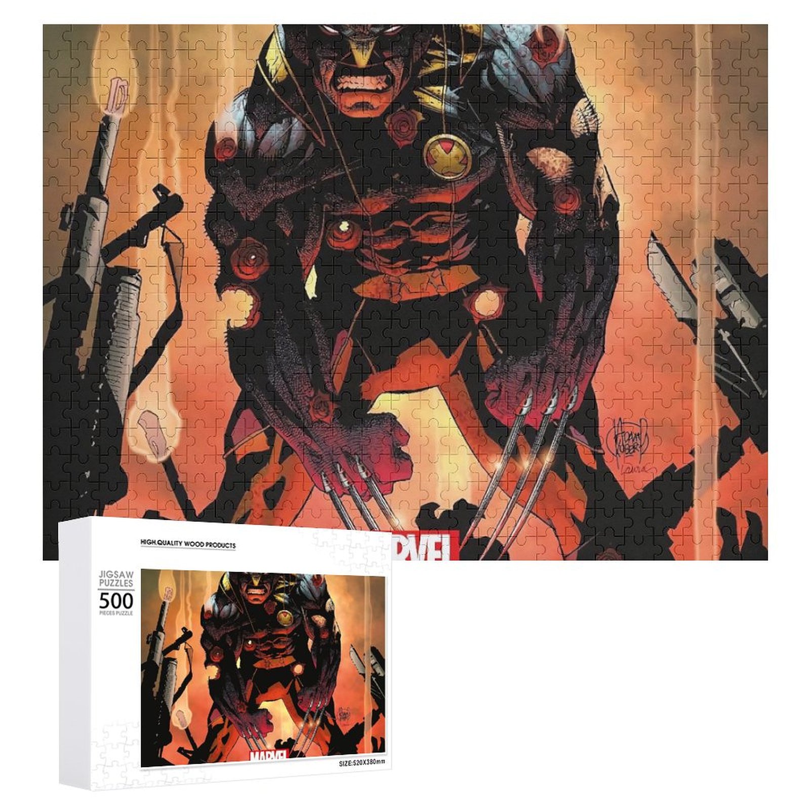 Puzzles for Kids Ages 4-8,Comics Wolverine Puzzles 500 Piece Puzzles ...