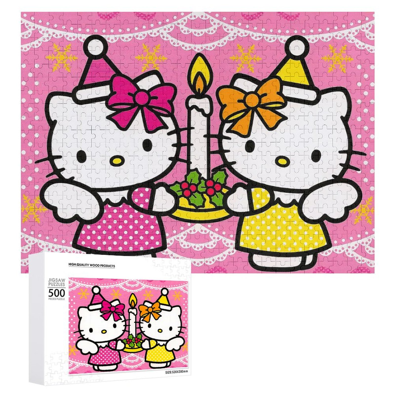 Puzzles for Kids Ages 4-8,Cute Cartoon Hello Kitty Puzzles 500 Piece Puzzles for Kids ...
