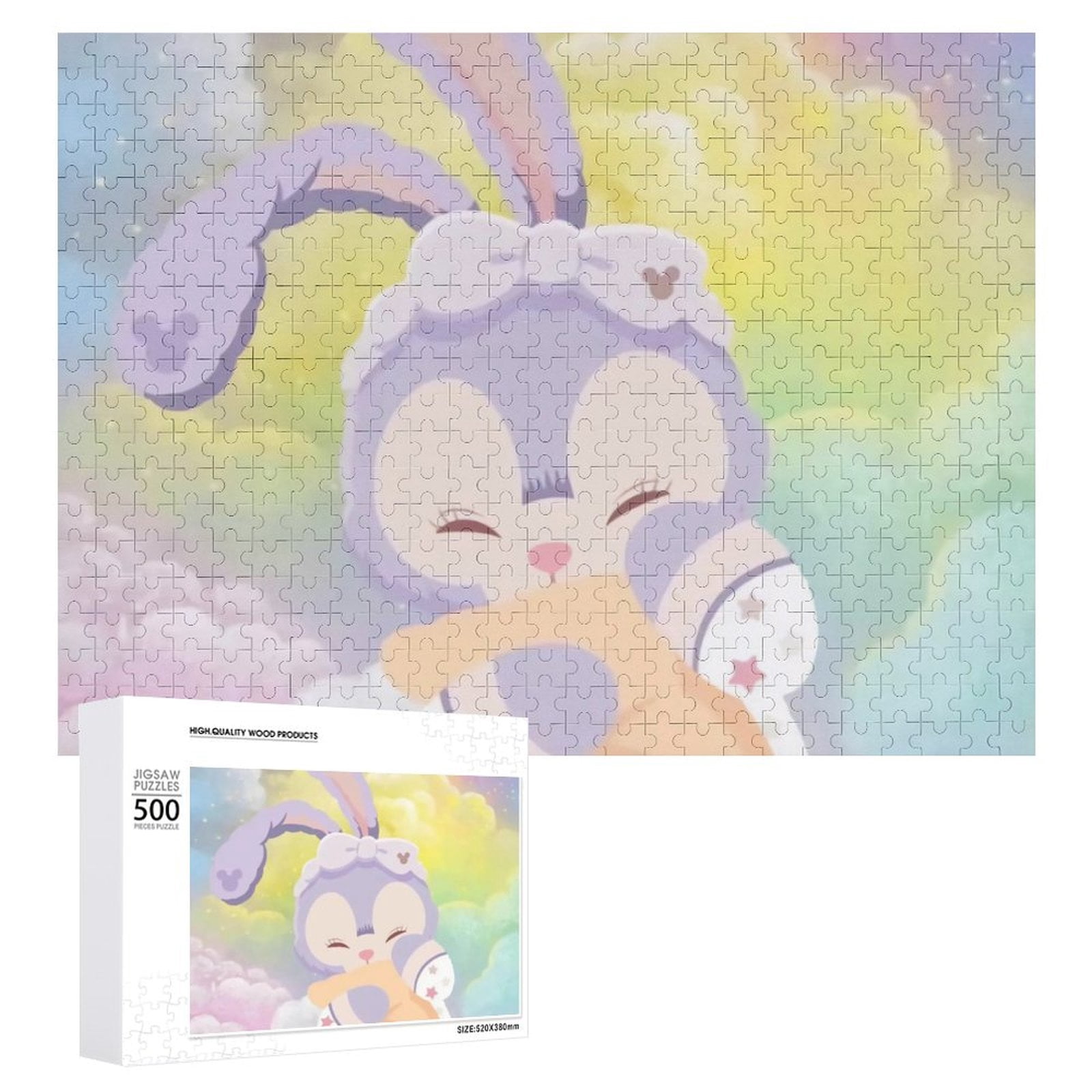 Puzzles for Kids Ages 4-8,Cute Cartoon Purple StellaLou Puzzles 500 ...