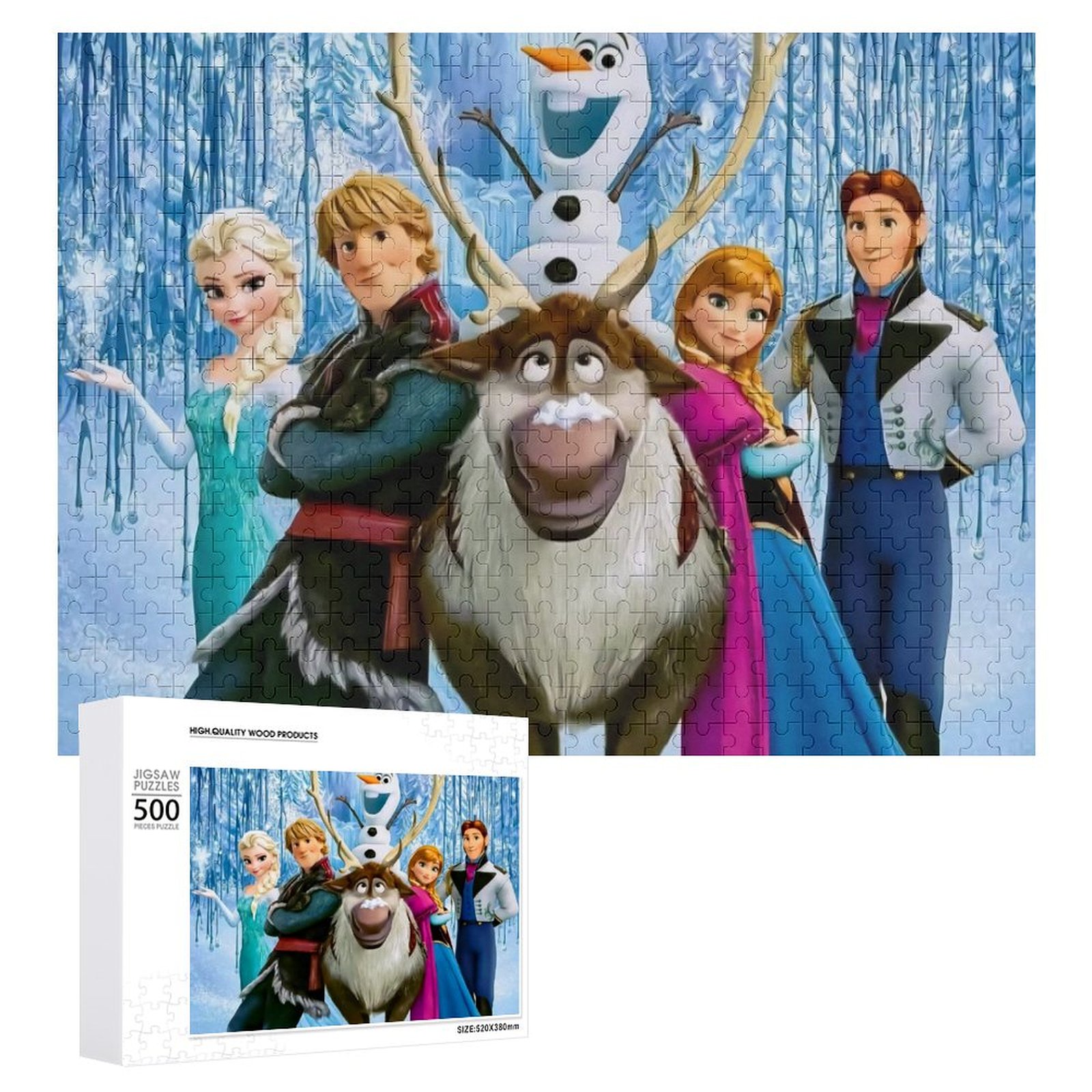 Puzzles for Kids Ages 4-8,Frozen-Anna & Elsa Always Up For Adventure ...