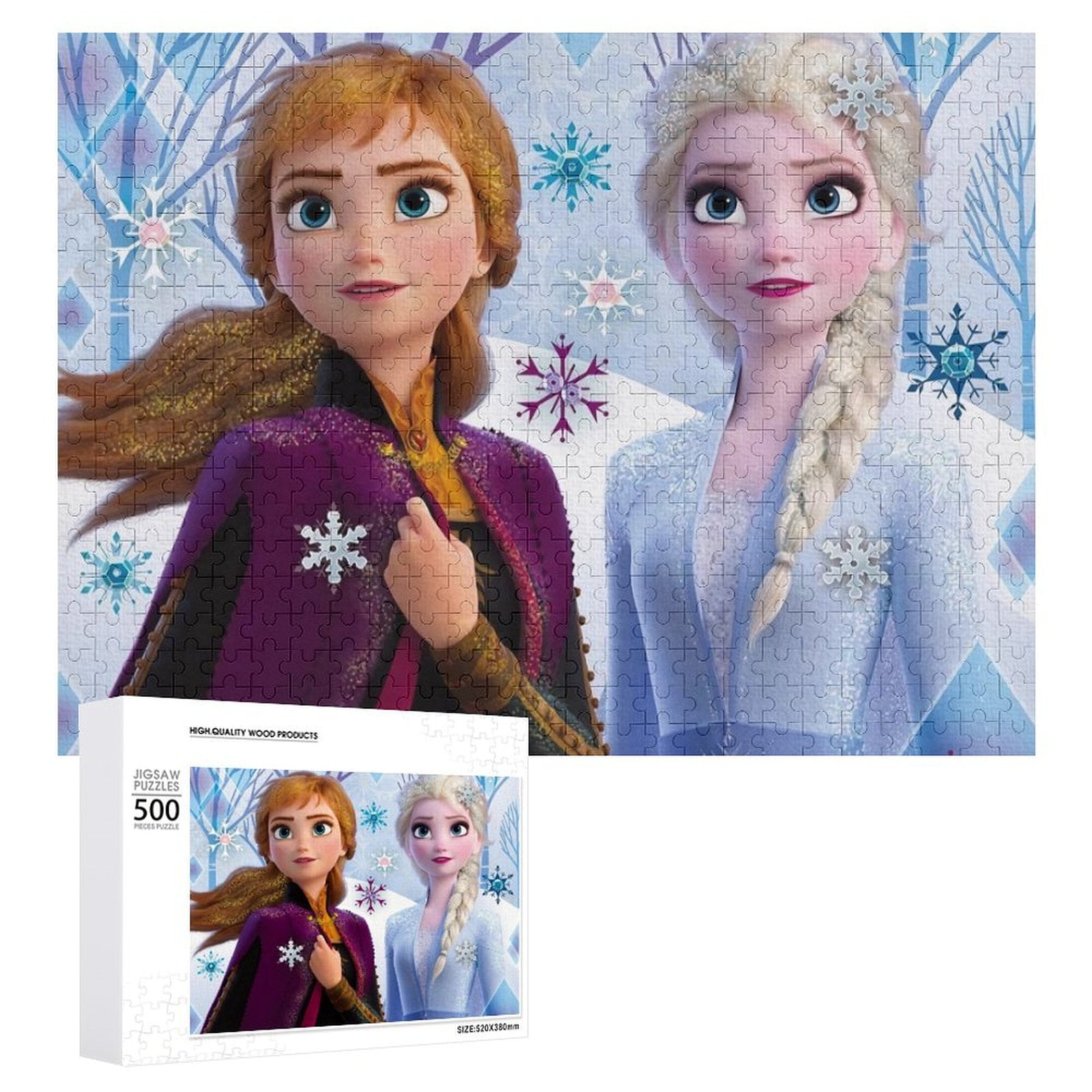 Puzzles for Kids Ages 4-8,Frozen Queen Anna And Snow Queen Elsa Puzzle ...