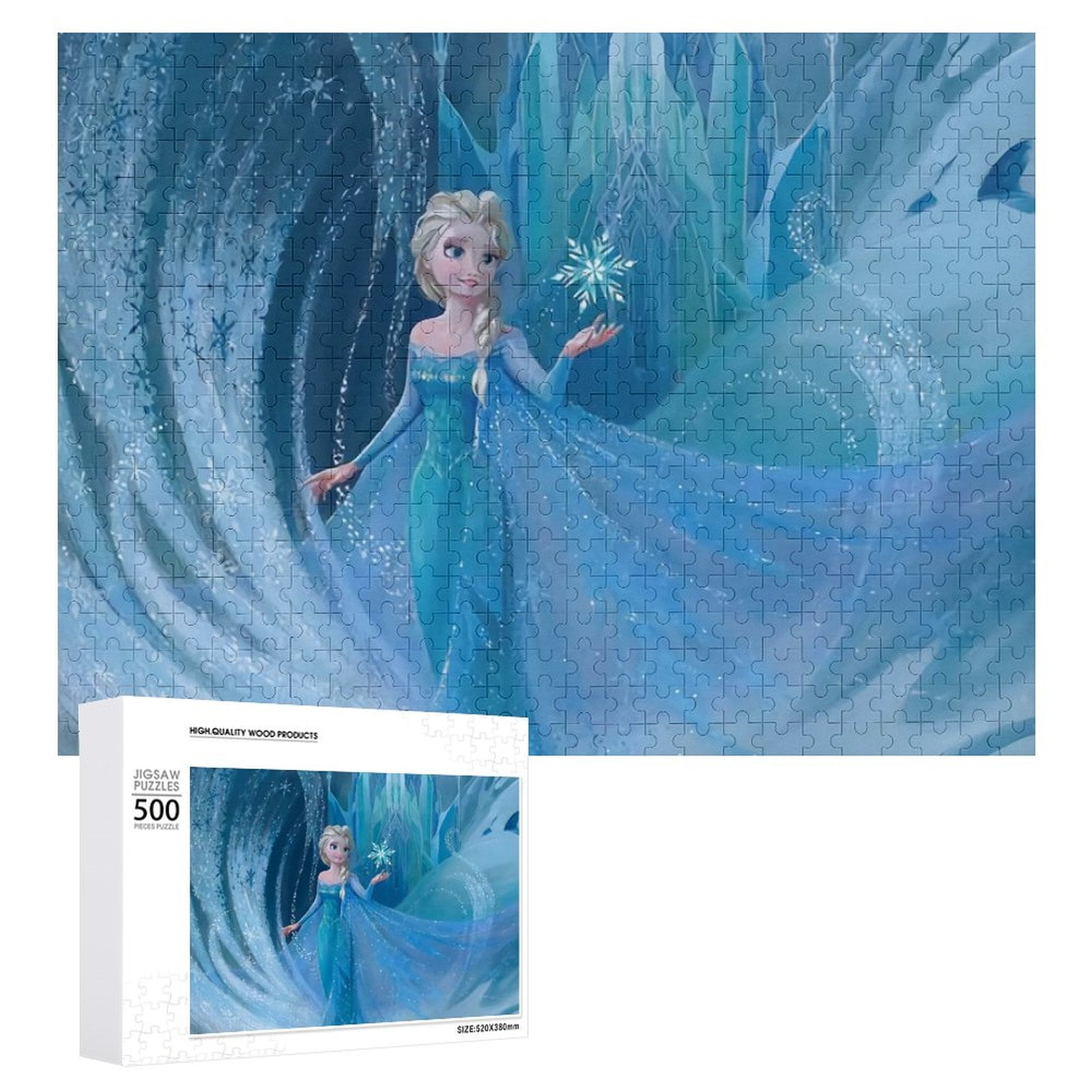 Puzzles for Kids Ages 4-8,Frozen-Queen Elsa Puzzles 500 Piece Puzzles ...