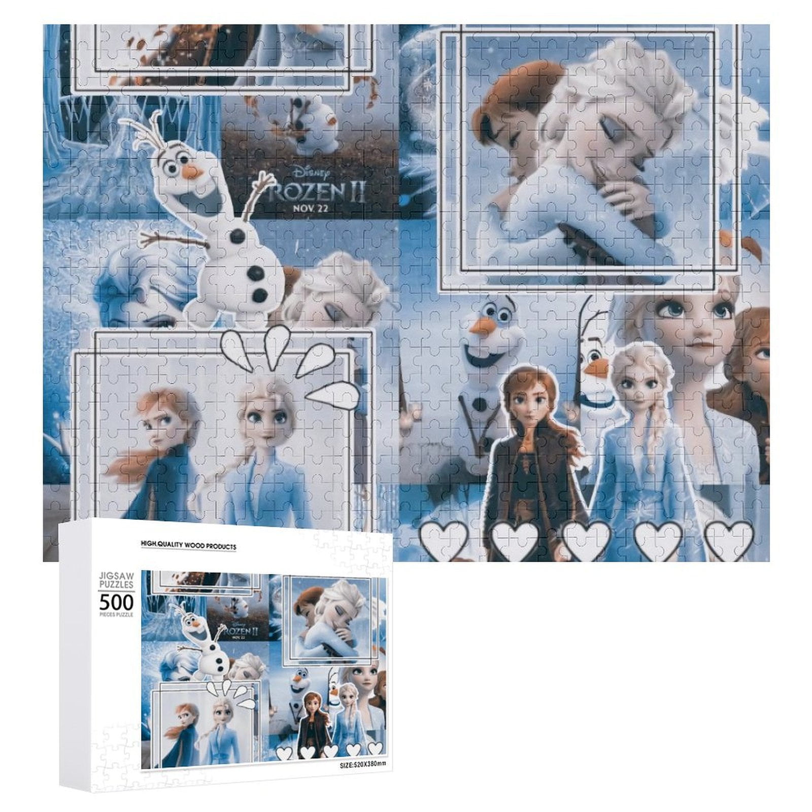 Puzzles for Kids Ages 4-8,Frozen-Wallpaper Puzzles 500 Piece Puzzles ...