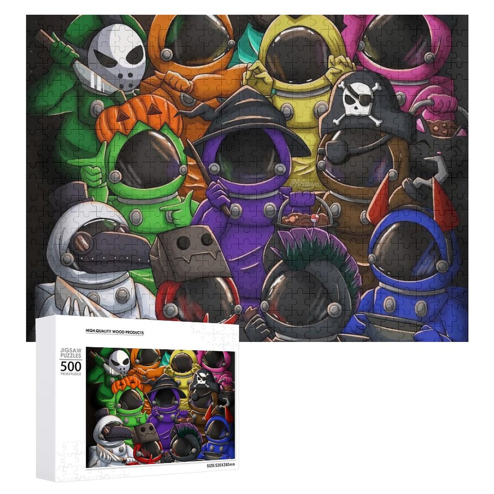 Puzzles for Kids Ages 4-8,Halloween Among-Us Imposter Crewmate Puzzles ...