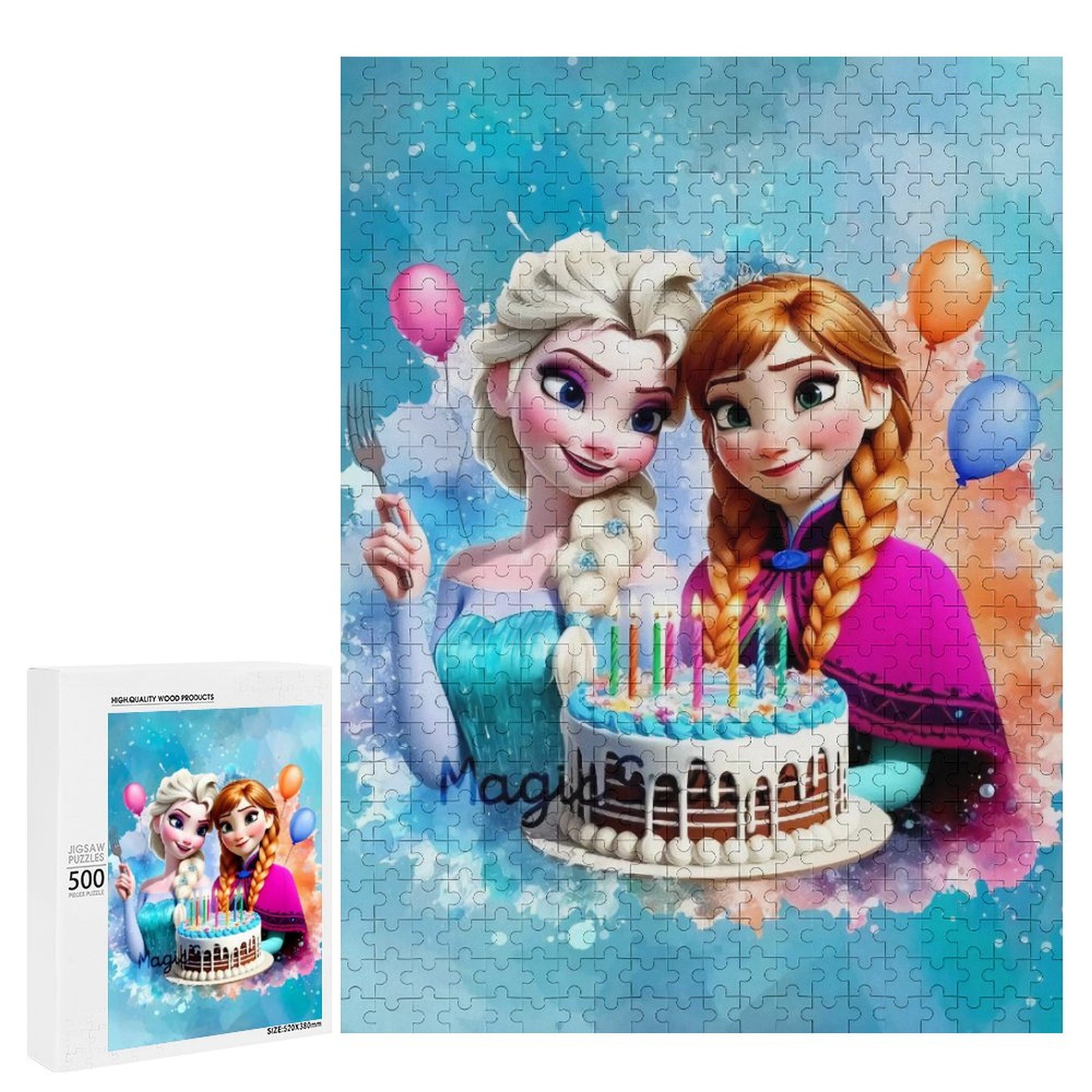 Puzzles for Kids Ages 4-8,Happy Birthday Frozen Elsa And Anna Puzzles ...