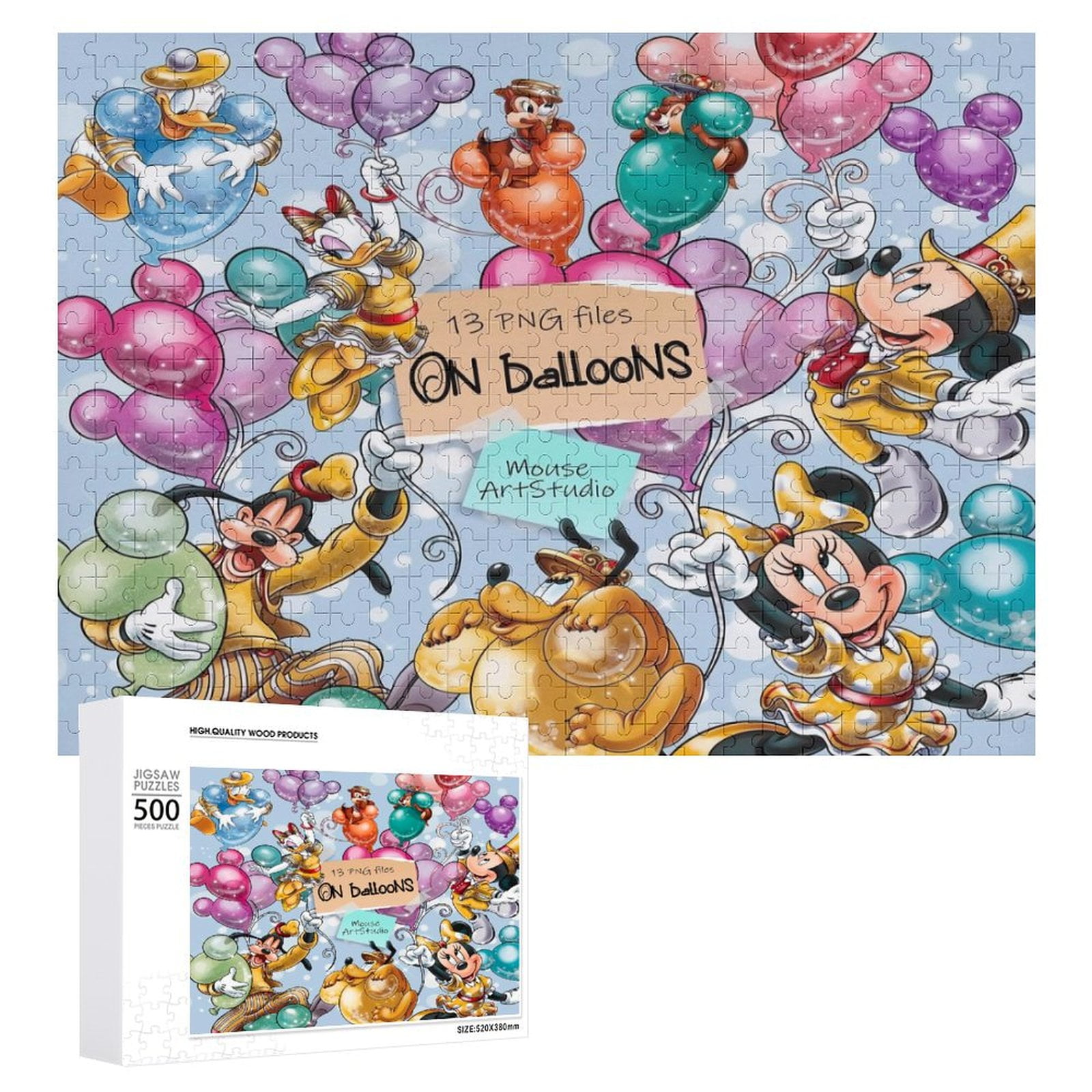 Puzzles for Kids Ages 4-8,Happy Birthday, Minnie, M-ickey Mouse, Daisy ...