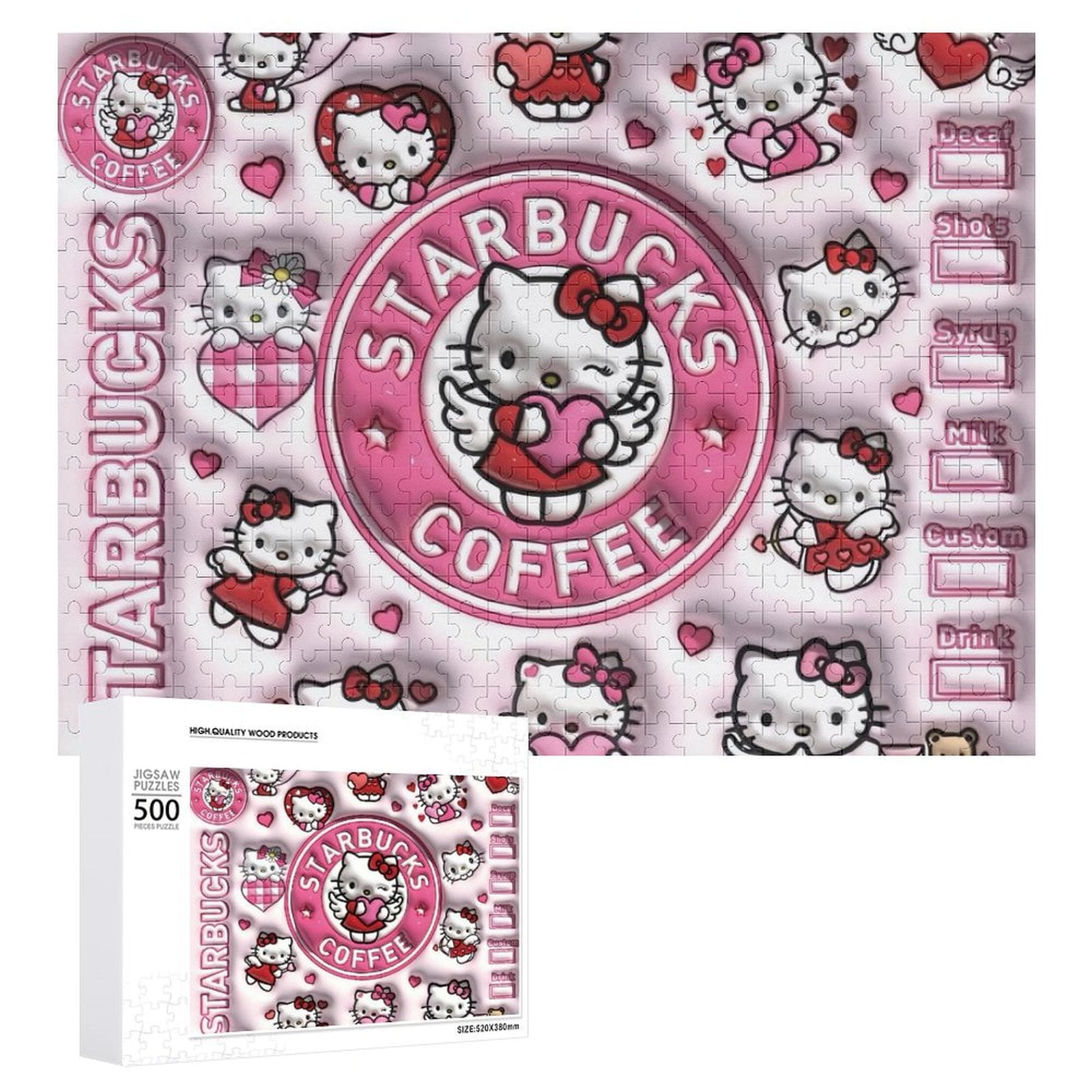 Puzzles for Kids Ages 4-8,Hello Kitty ARBUCKS ST COFFEE Puzzles 500 ...
