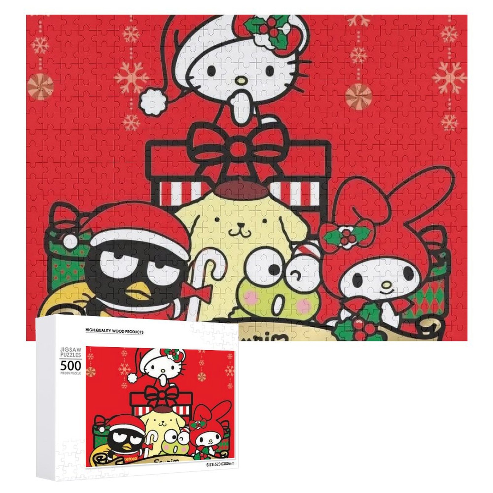Puzzles for Kids Ages 4-8,Hello Kitty Christmas Kuromi Mymelody ...
