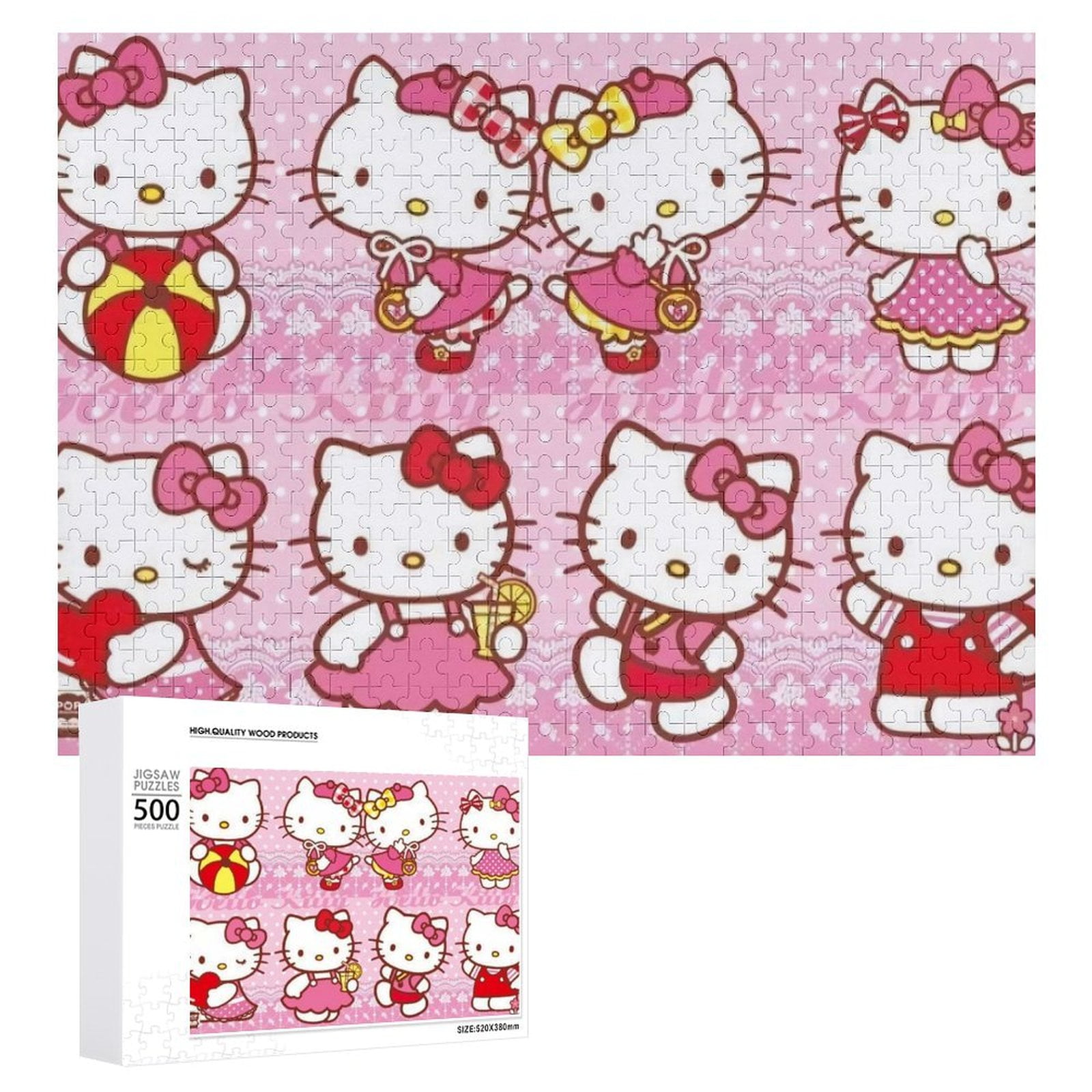 Puzzles for Kids Ages 4-8,Hello Kitty Combination Puzzles 500 Piece ...