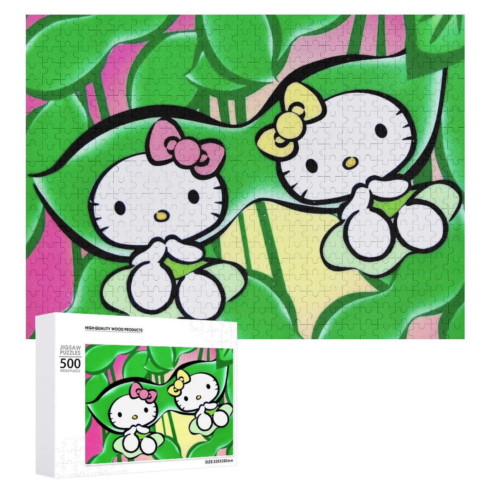 Puzzles for Kids Ages 4-8,Hello Kitty Peas Puzzles 500 Piece Puzzles ...