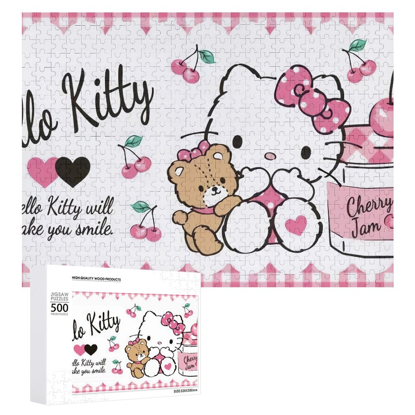 Puzzles for Kids Ages 4-8,Hello Kitty Will Make You Smile Puzzles 500 ...