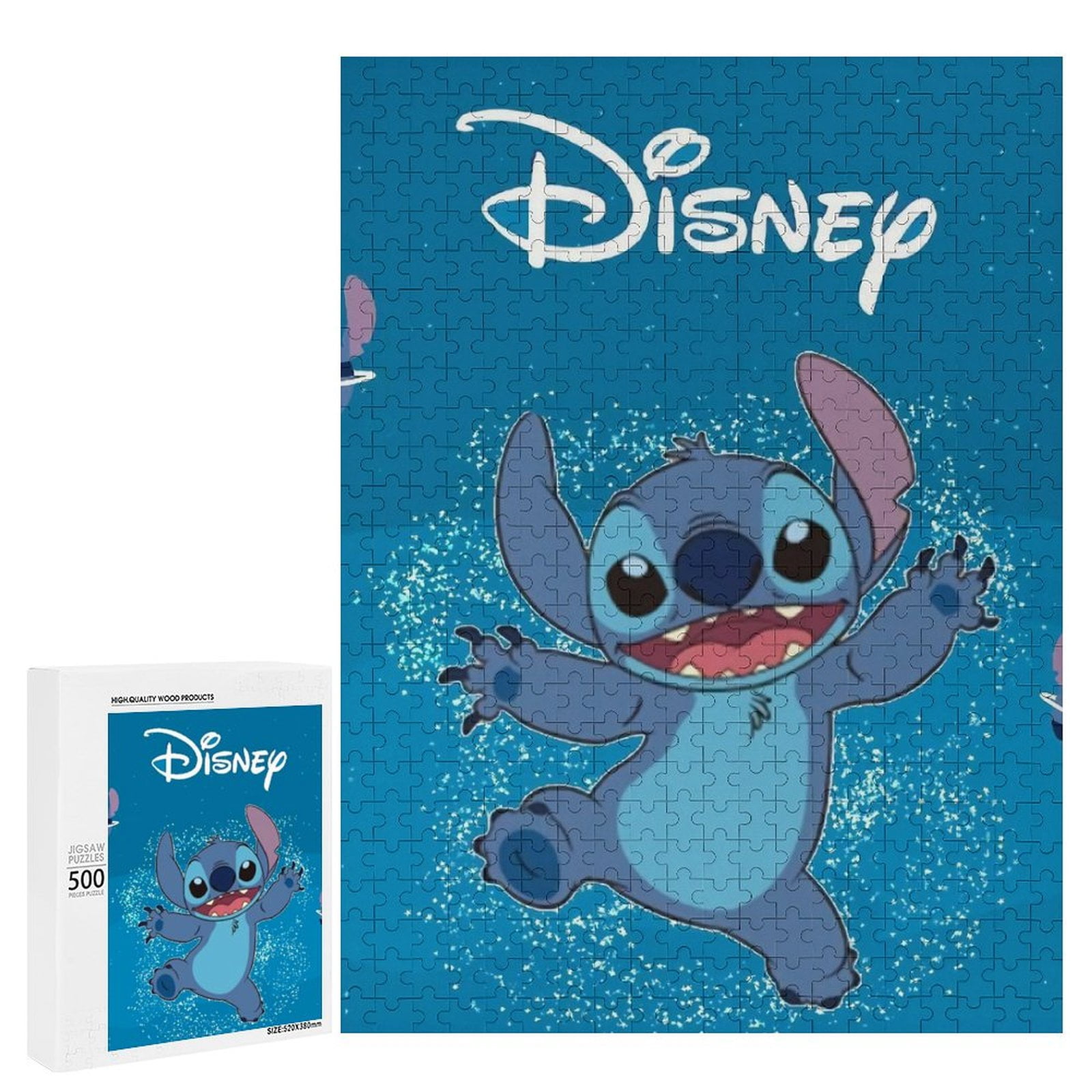 Puzzles for Kids Ages 4-8,Lilo & Stitch Big Face Stitch Puzzles 500 ...