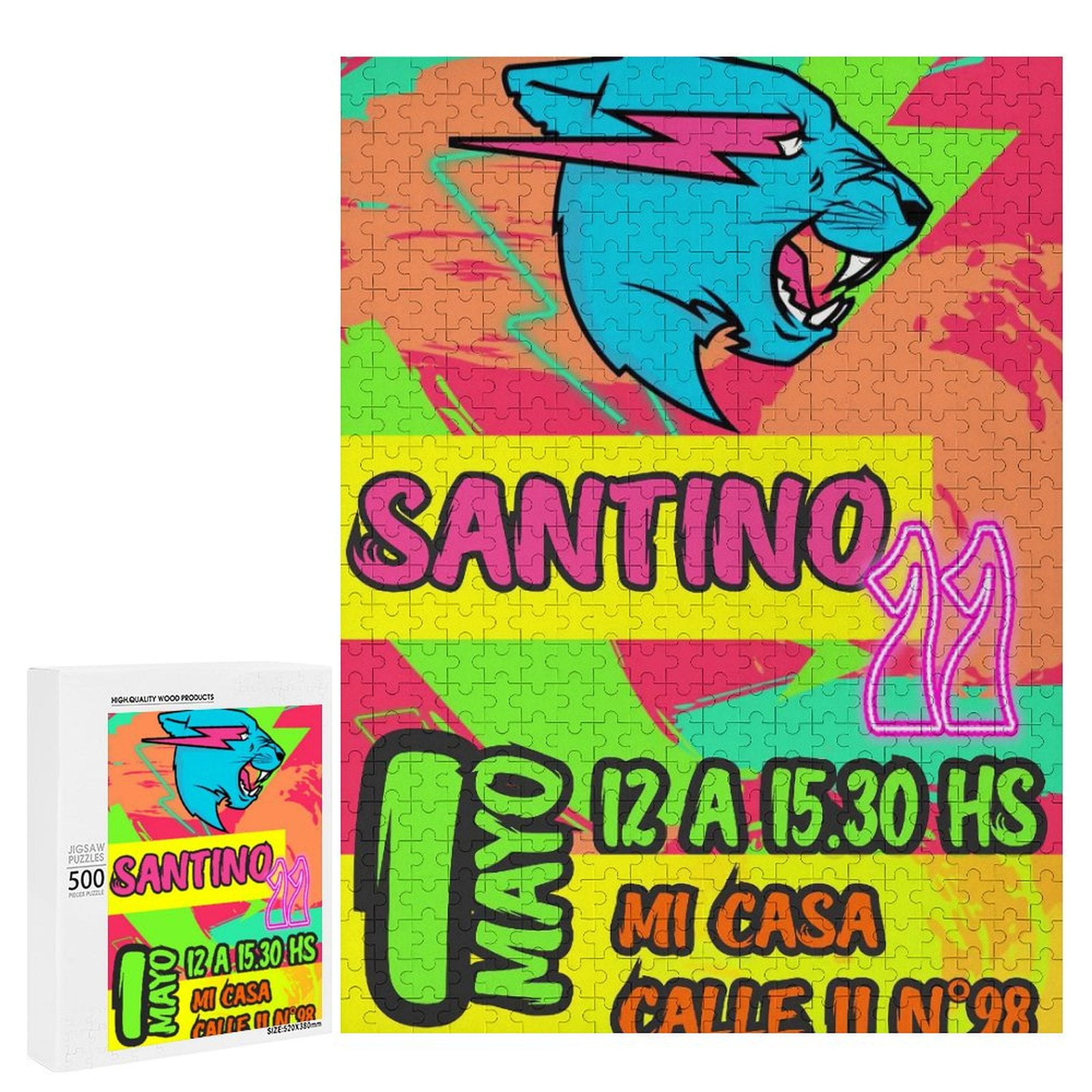 Puzzles for Kids Ages 4-8,MR BEAST Puzzles 500 Piece Puzzles for Kids ...