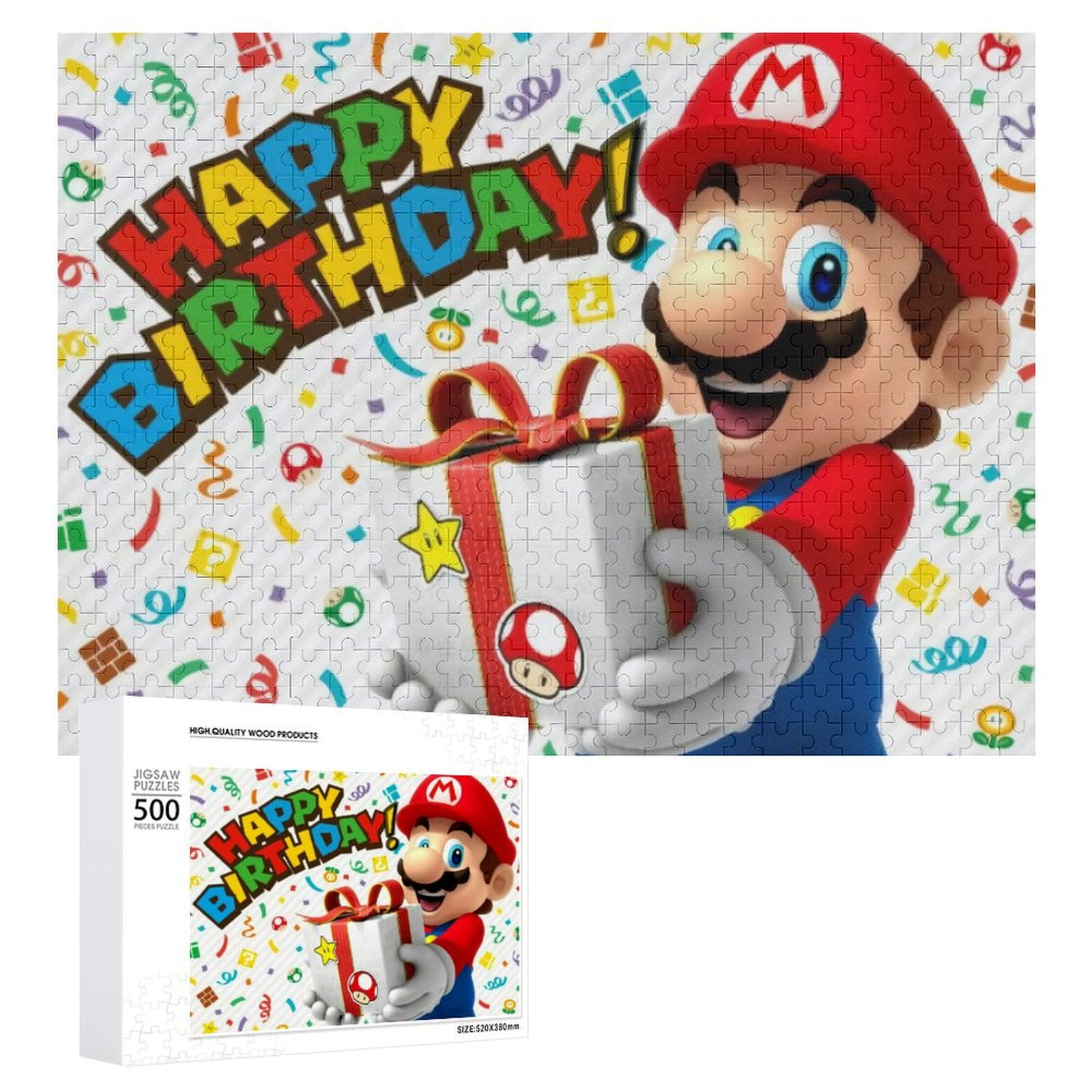 Puzzles for Kids Ages 4-8,Mario Happy Birthday! Puzzle 500 Piece ...