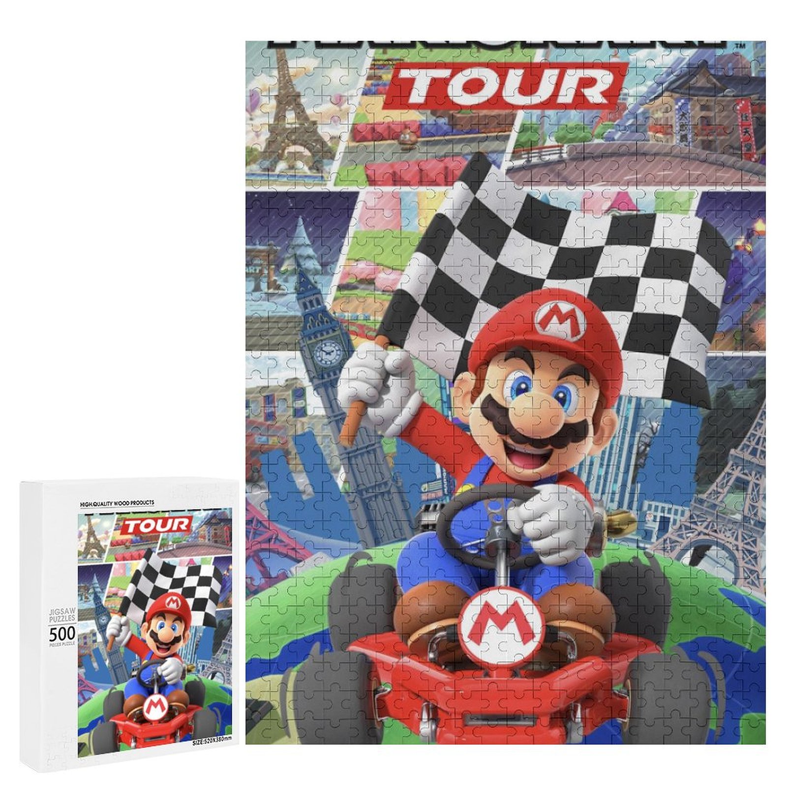Puzzles for Kids Ages 4-8,Mario Kart Tour Puzzles 500 Piece Puzzles for ...