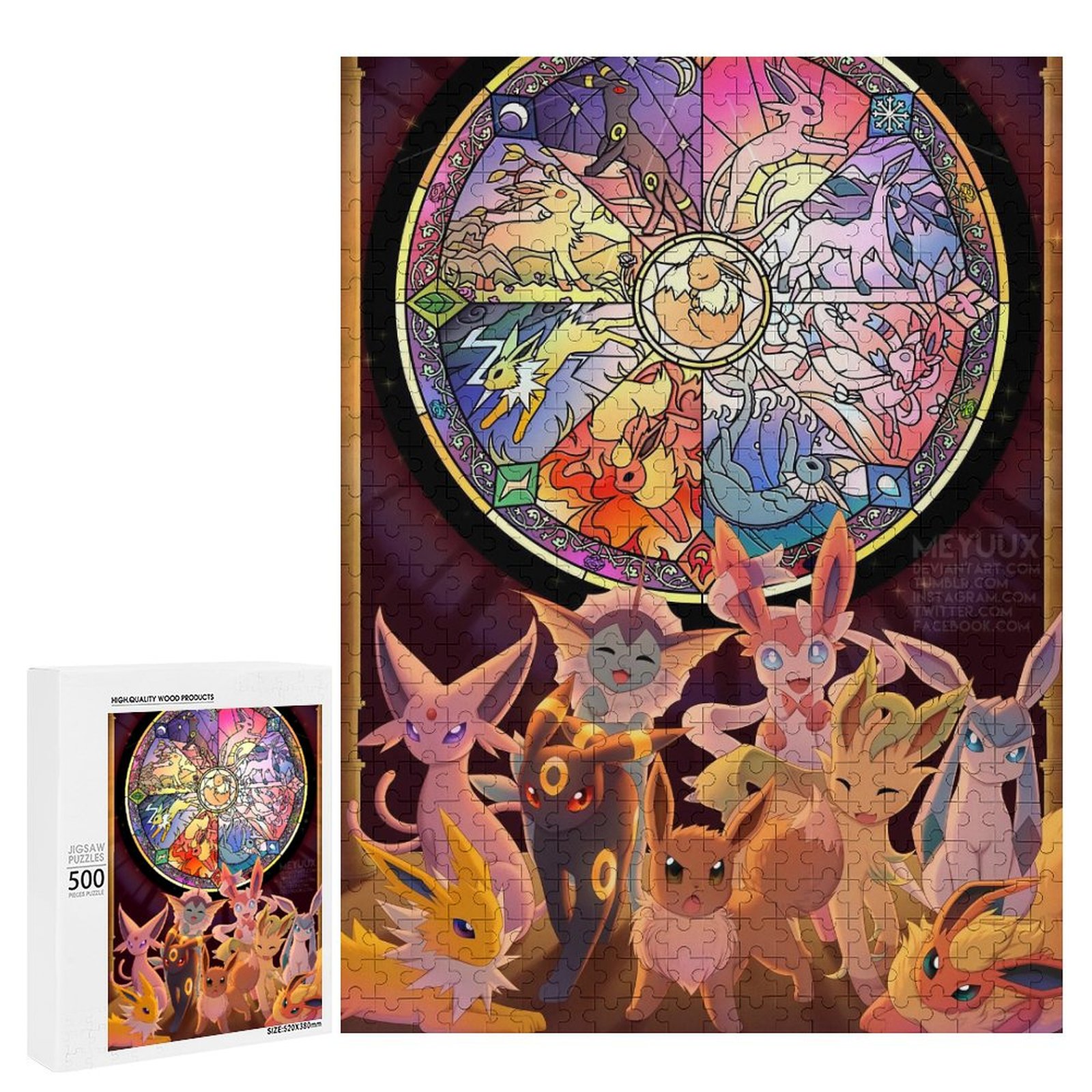 Puzzles for Kids Ages 4-8,P-okémon Eevee And Ewolucion Puzzles 500 ...