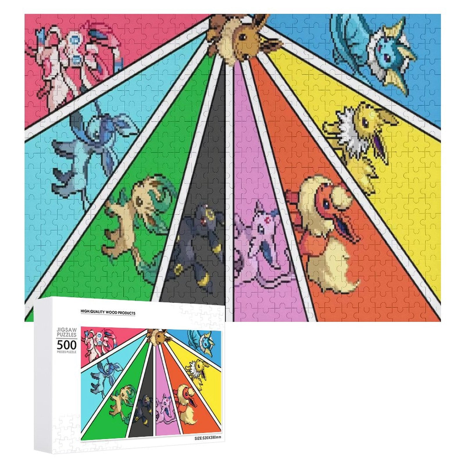 Puzzles for Kids Ages 4-8,P-okémon-Eevee Vaporeon Flareon Puzzles 500 ...