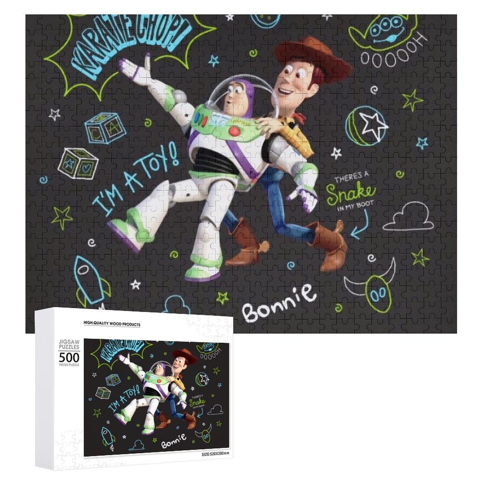 Puzzles for Kids Ages 4-8,Pixar Toy Story Buzz Lightyear Woody Buds ...