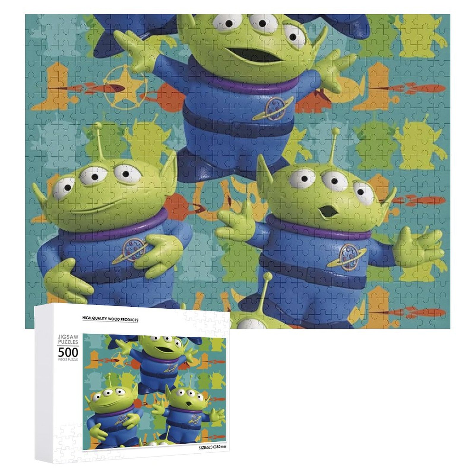 Puzzles for Kids Ages 4-8,Pixar Toy Story Cartoon Alien Puzzles 500 ...