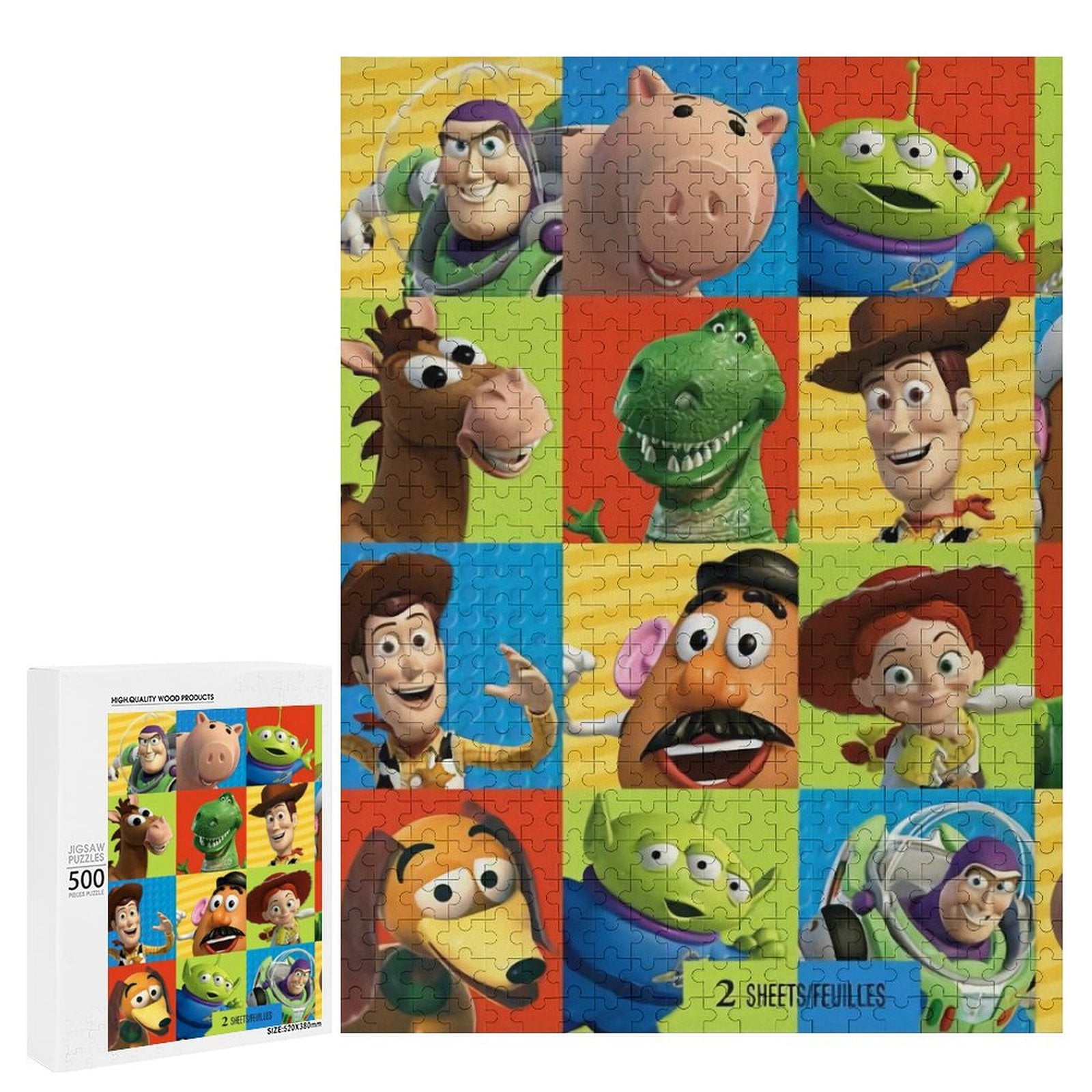 Puzzles for Kids Ages 4-8,Pixar Toy Story Woody Buzz Lightyear Bo Peep ...