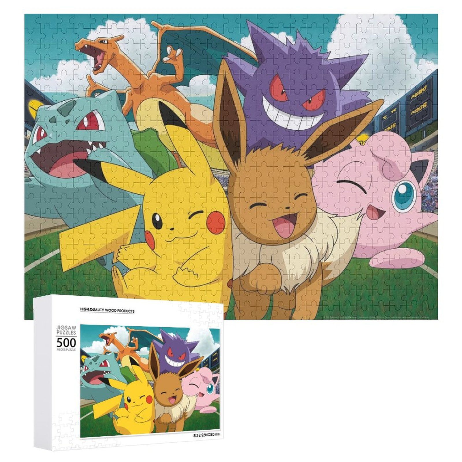 Puzzles for Kids Ages 4-8,Pokemo-n Eeve Puzzles 500 Piece Puzzles for ...