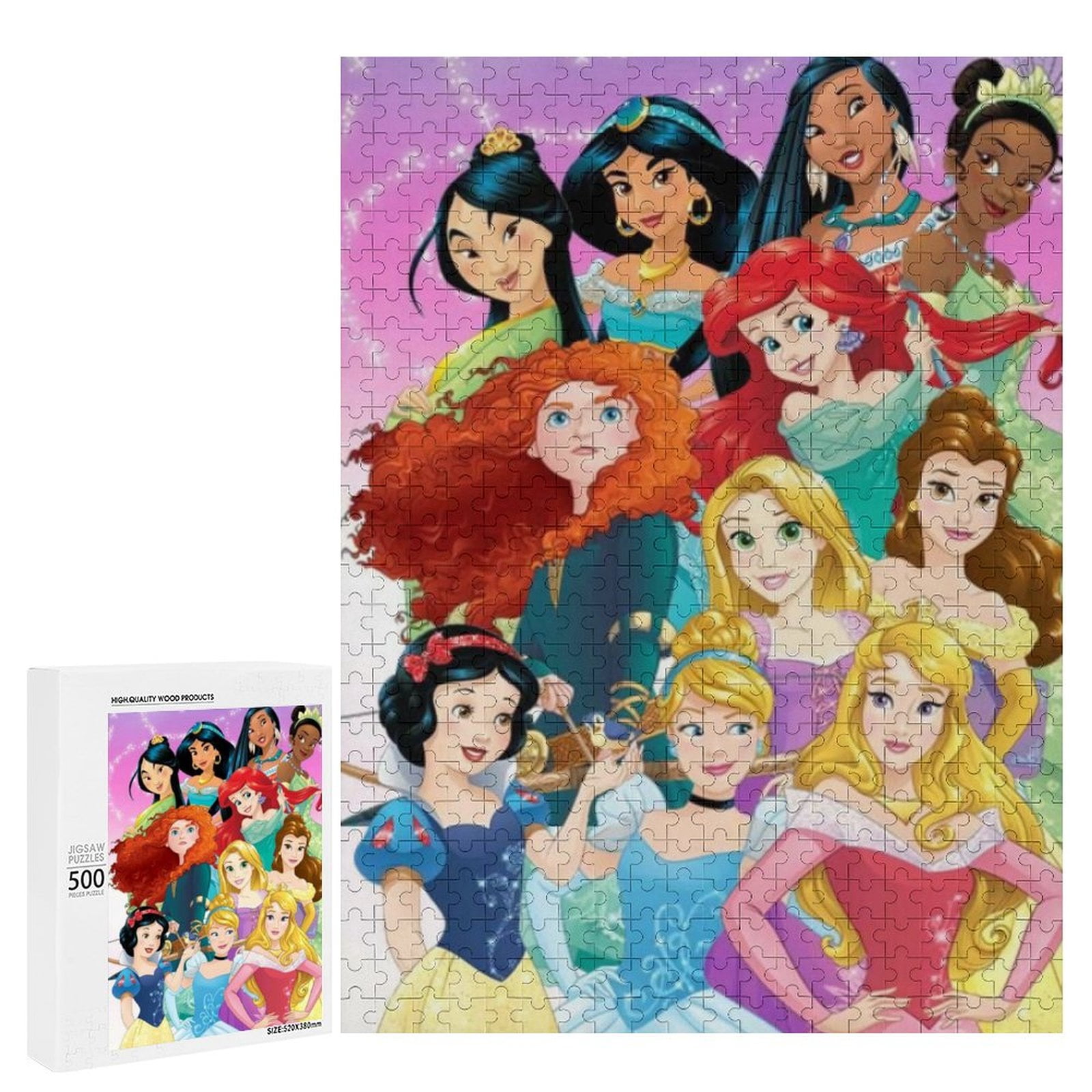 Puzzles for Kids Ages 4-8,Princess Classic Cartoon Group Collage ...
