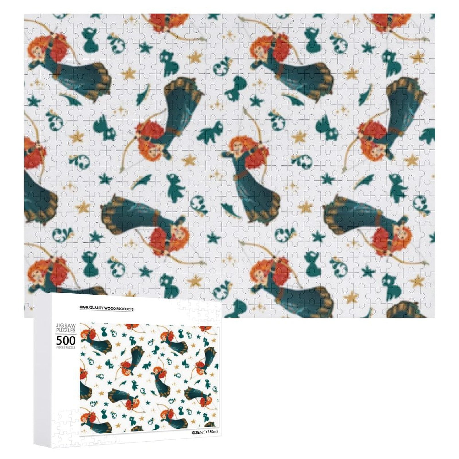 Puzzles for Kids Ages 4-8,Princess Merida Puzzles 500 Piece Puzzles for Kids,Educational Kids ...