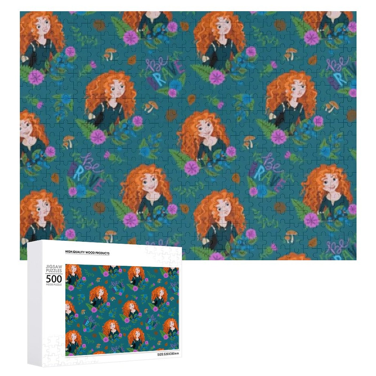 Puzzles for Kids Ages 4-8,Princess Merida Brave Puzzles 500 Piece ...