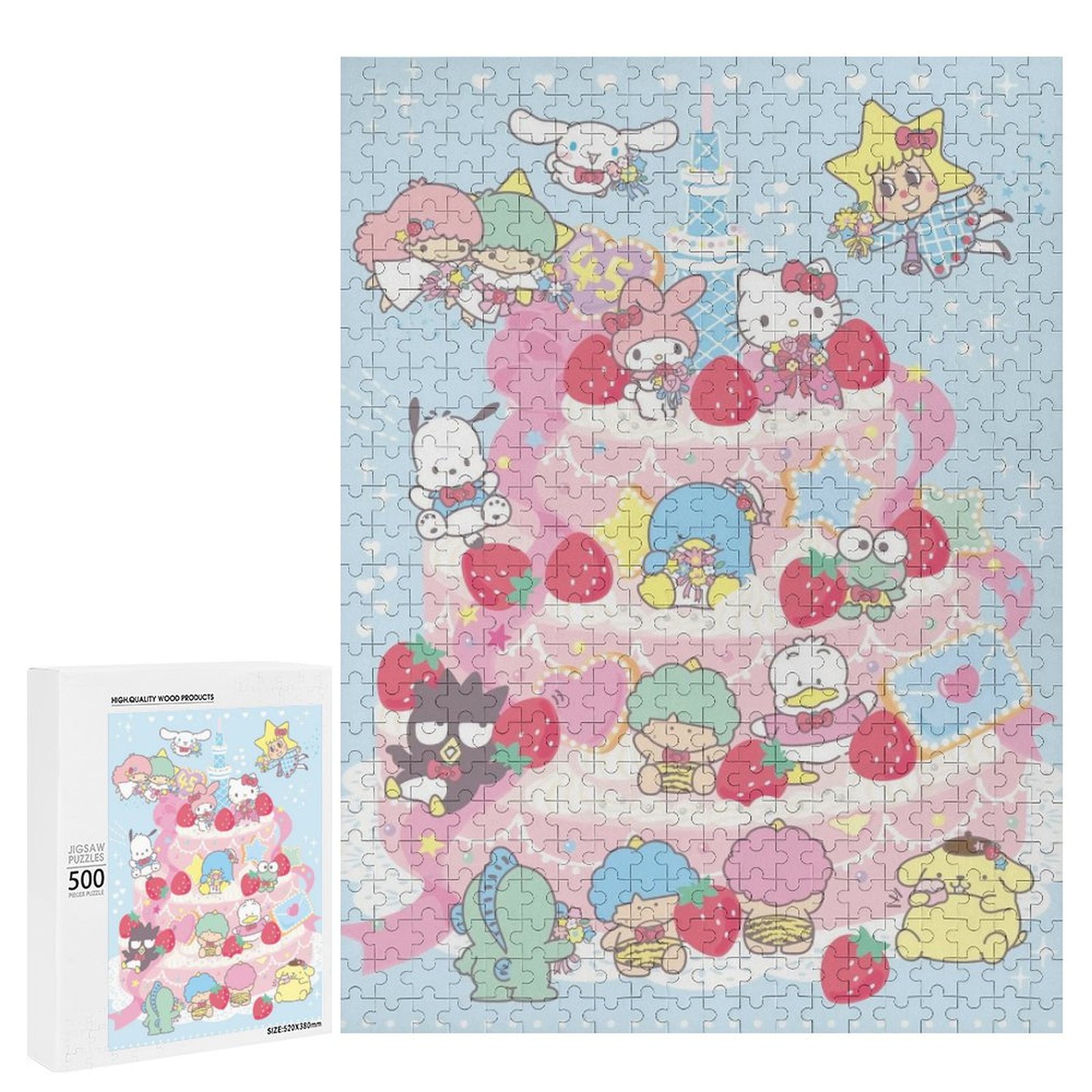 Puzzles for Kids Ages 4-8,Sanrio-Cake Kuromi Melody Hello-Kitty ...