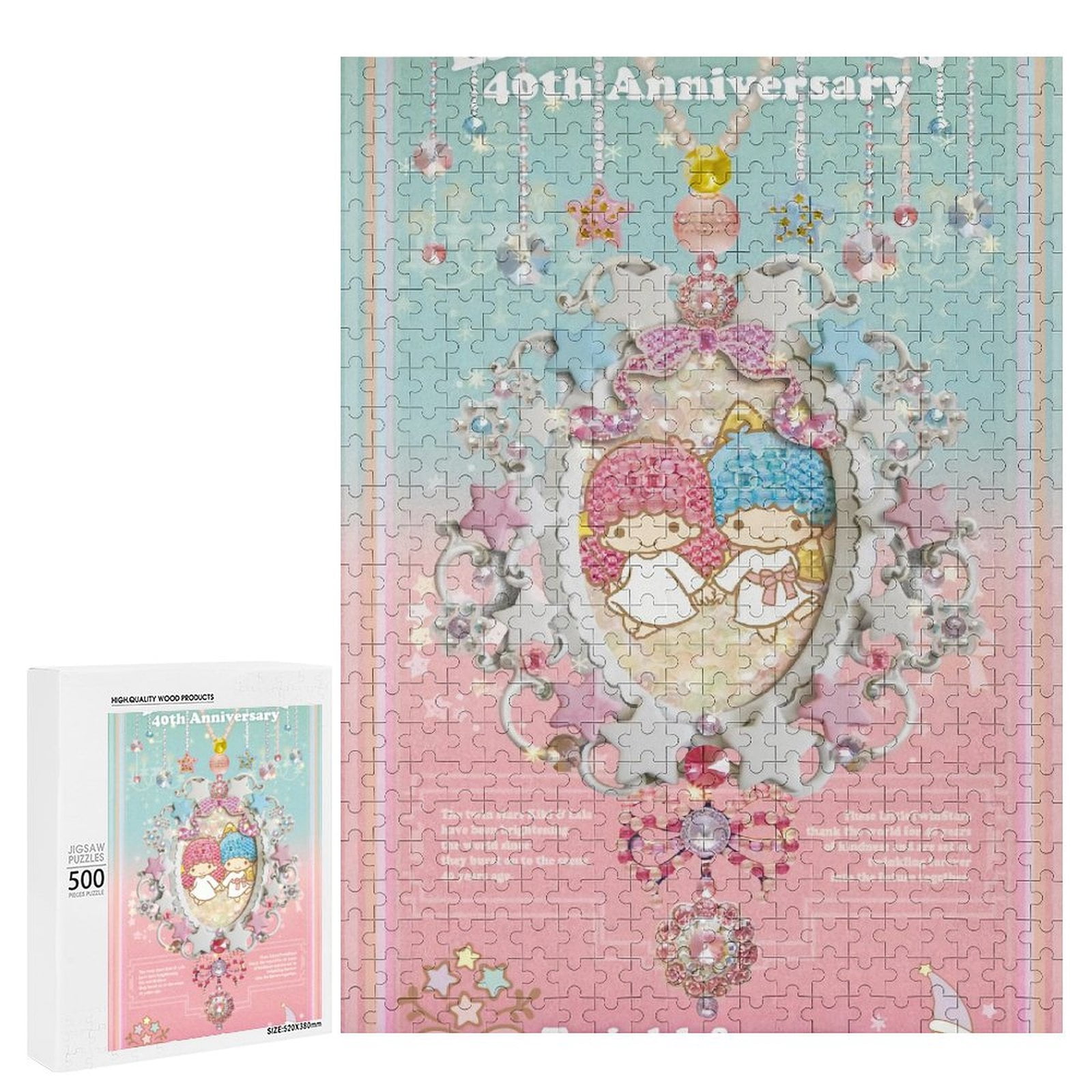 Puzzles for Kids Ages 4-8,Sanrio-LittleTwinStars Jewelry Puzzles 500 ...