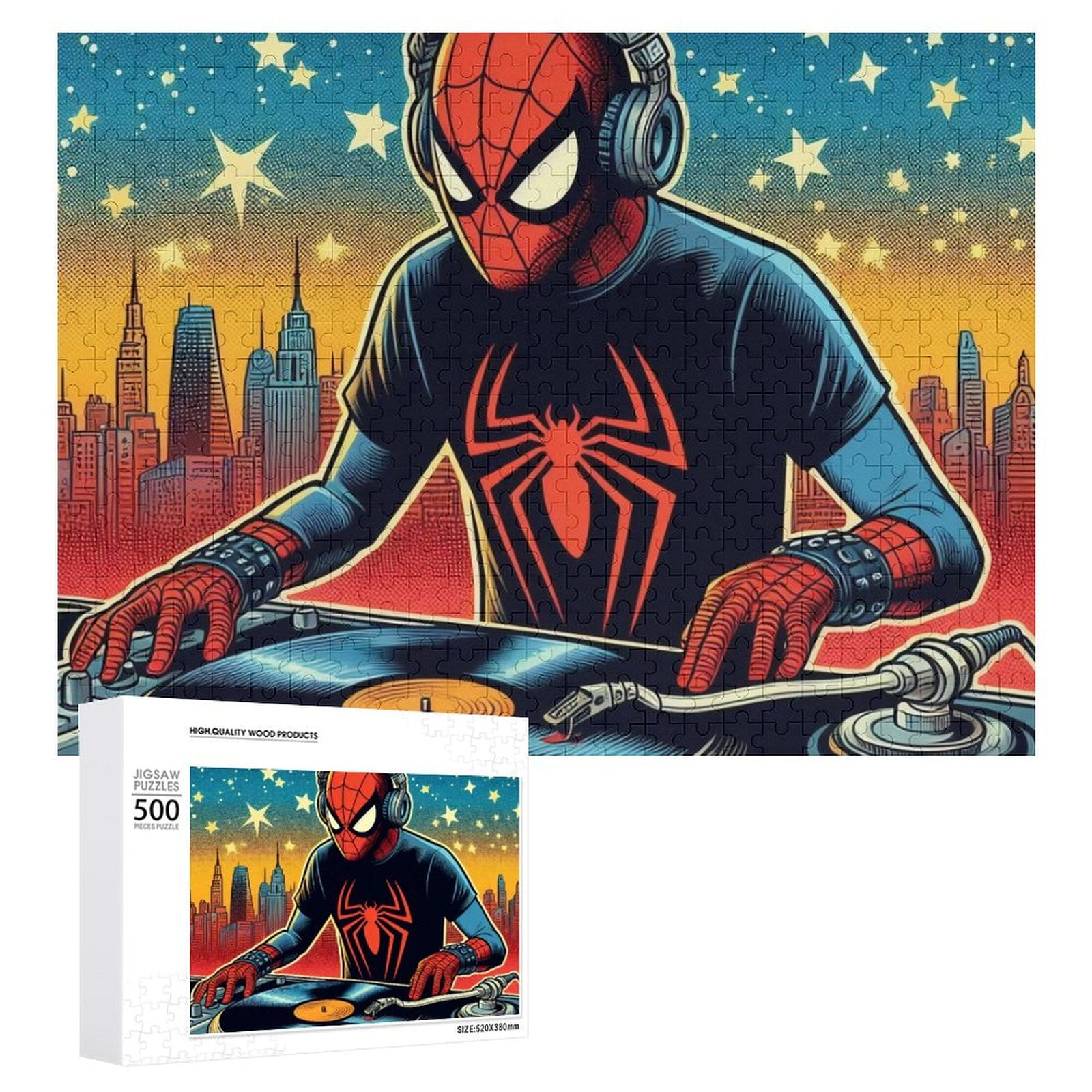 Puzzles for Kids Ages 4-8,Spider-Man As DJ Puzzles 500 Piece Puzzles for Kids,Educational Kids ...
