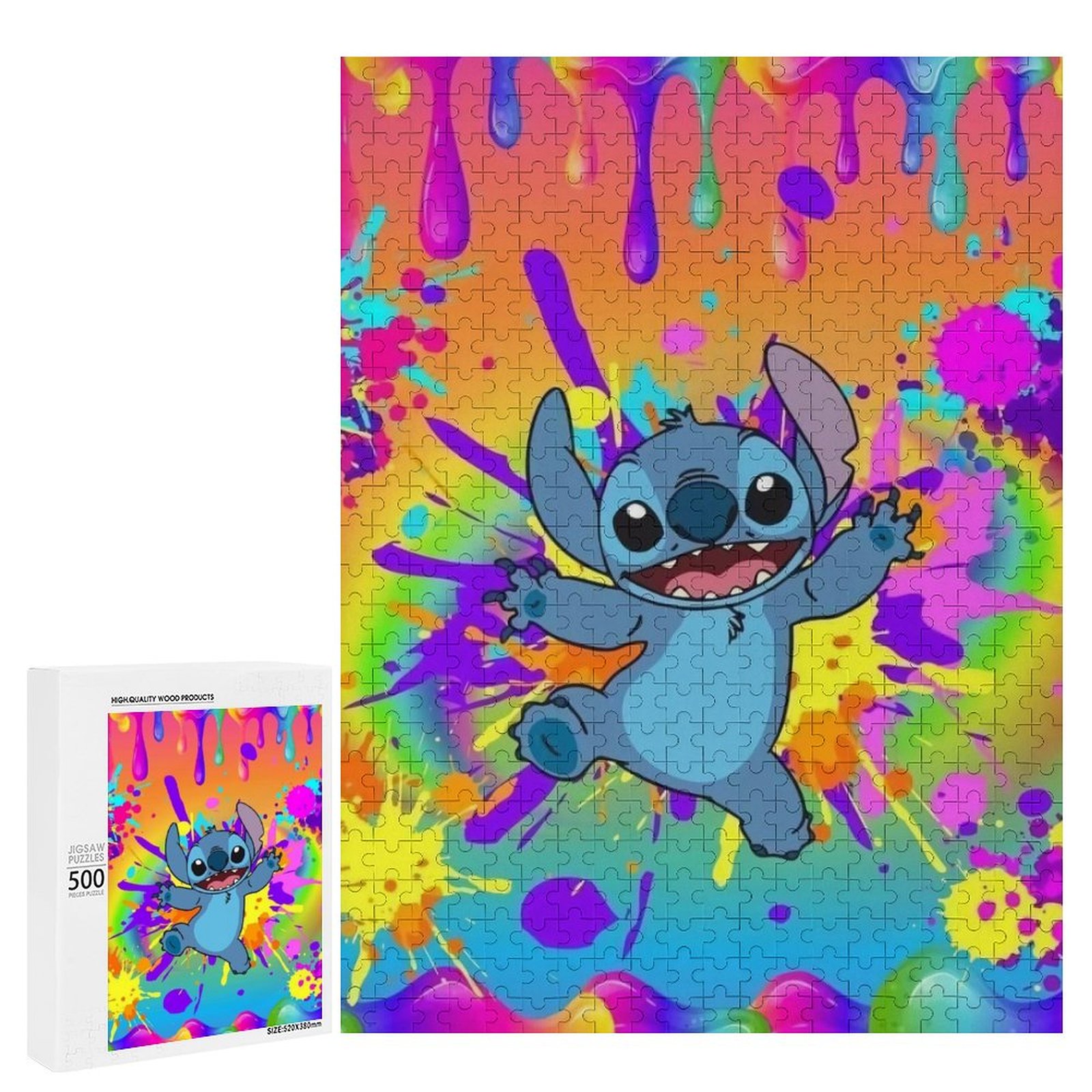 Puzzles for Kids Ages 4-8,Stitch Puzzles 500 Piece Puzzles for Kids,Educational Kids Puzzles ...