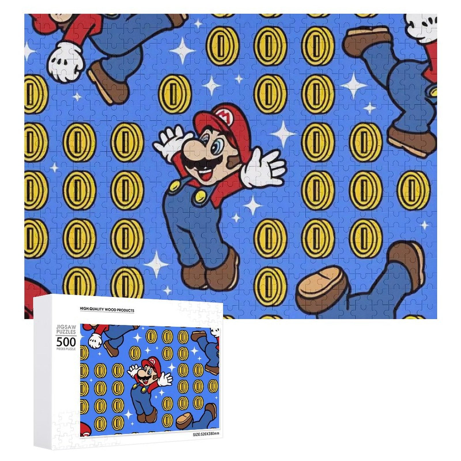 Puzzles for Kids Ages 4-8,Super Mario And Coins Puzzles 500 Piece ...