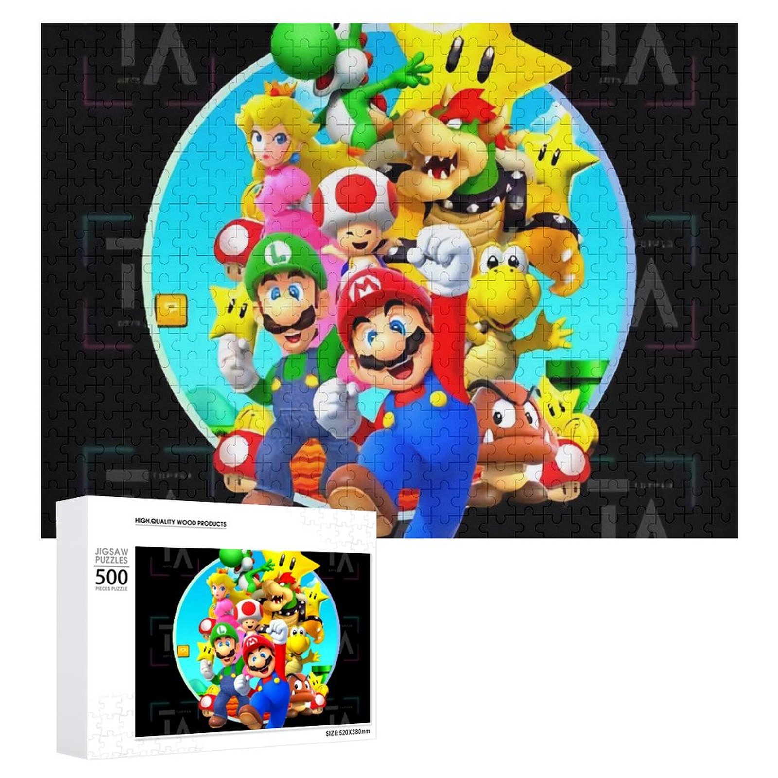 Puzzles for Kids Ages 4-8,Super Mario PNG Puzzles 500 Piece Puzzles for ...