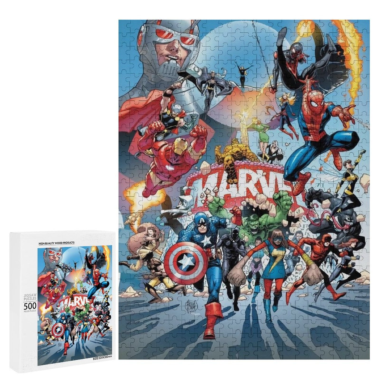 Puzzles for Kids Ages 4-8,Superhero Spiderman Puzzles 500 Piece Puzzles ...