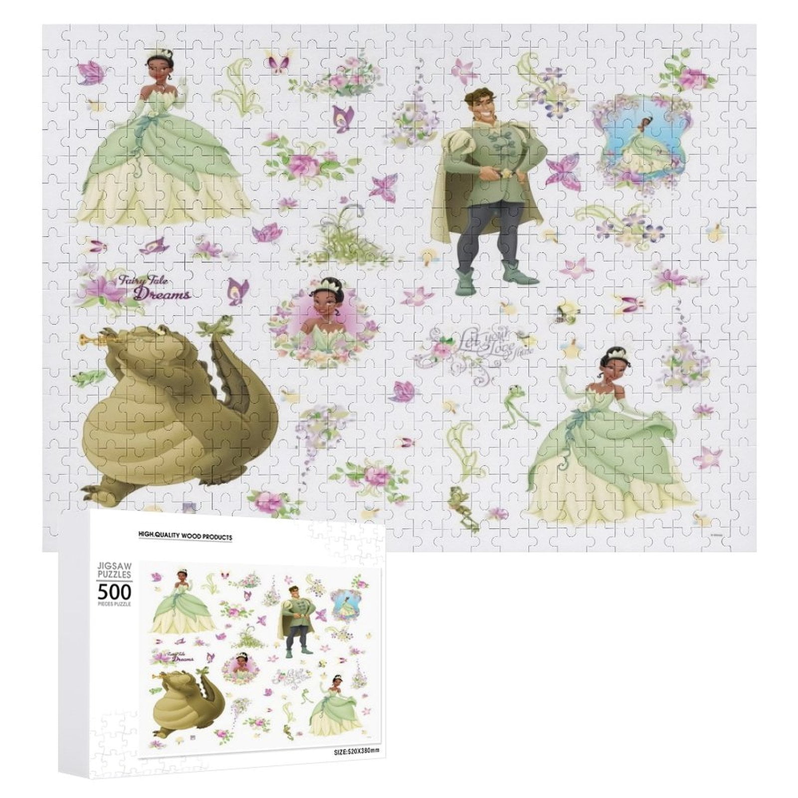 Puzzles for Kids Ages 4-8,The Princess And The Frog Beautiful Tiana Portraits Puzzle 500 Piece ...