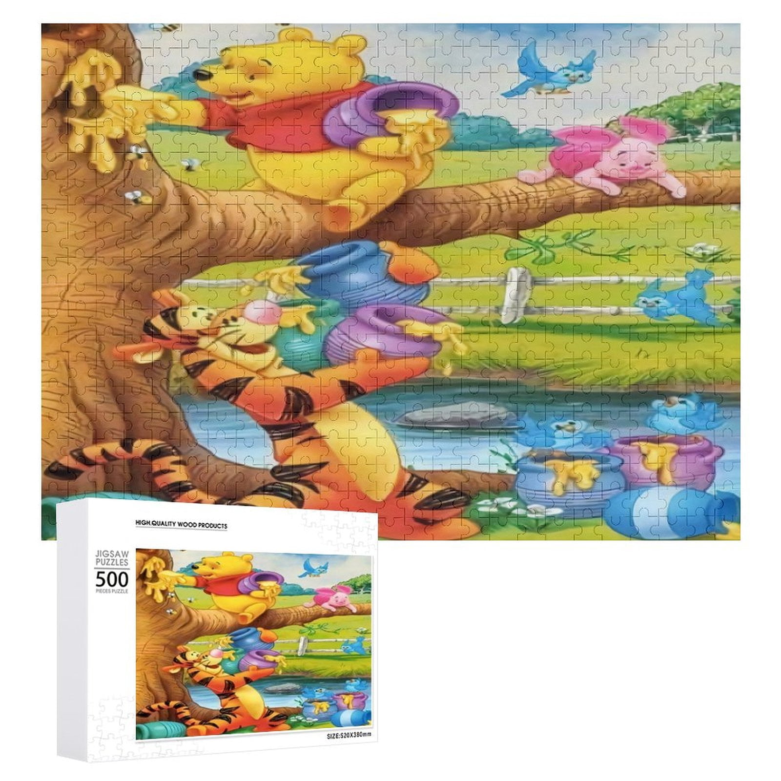 Puzzles for Kids Ages 4-8,Winnie The Pooh And Friends Puzzles 500 Piece Puzzles for Kids ...