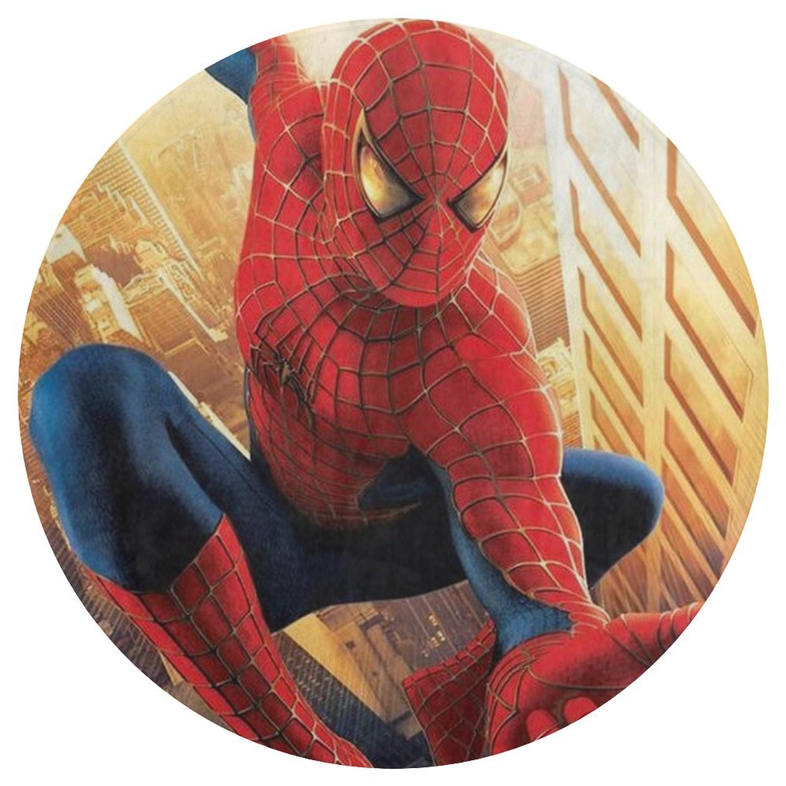 Cartoon Spider Man Round Area Rug Cute Anime Door Mat Sofa Floor Carpet ...