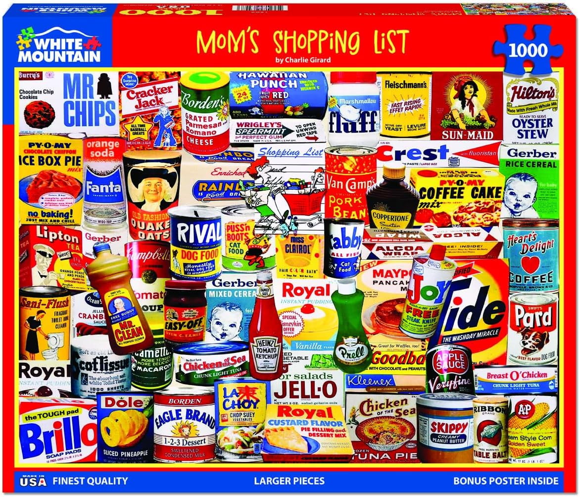 Puzzles - Mom's Shopping List - 1000 Piece Jigsaw Puzzle for Adults 29. ...