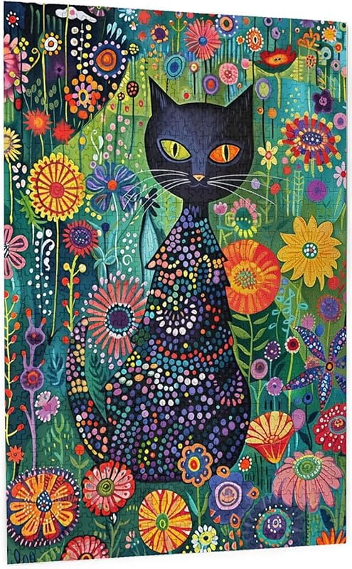 Puzzles Petals and The Midnight Cat, 1000 Piece Jigsaw Puzzle for ...