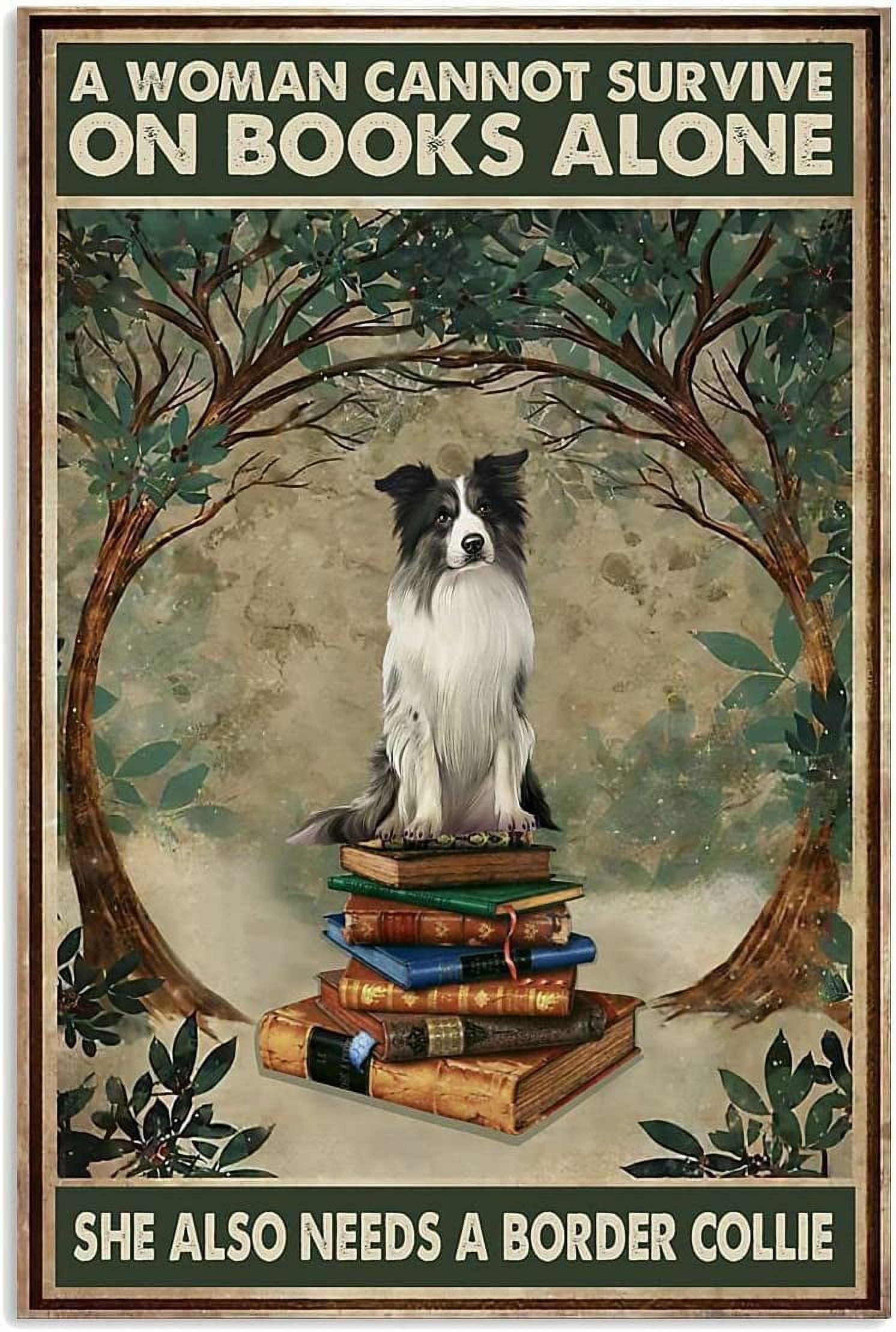 Puzzles for Seniors Woman Love Border Collie Dog And Book Intellectual ...