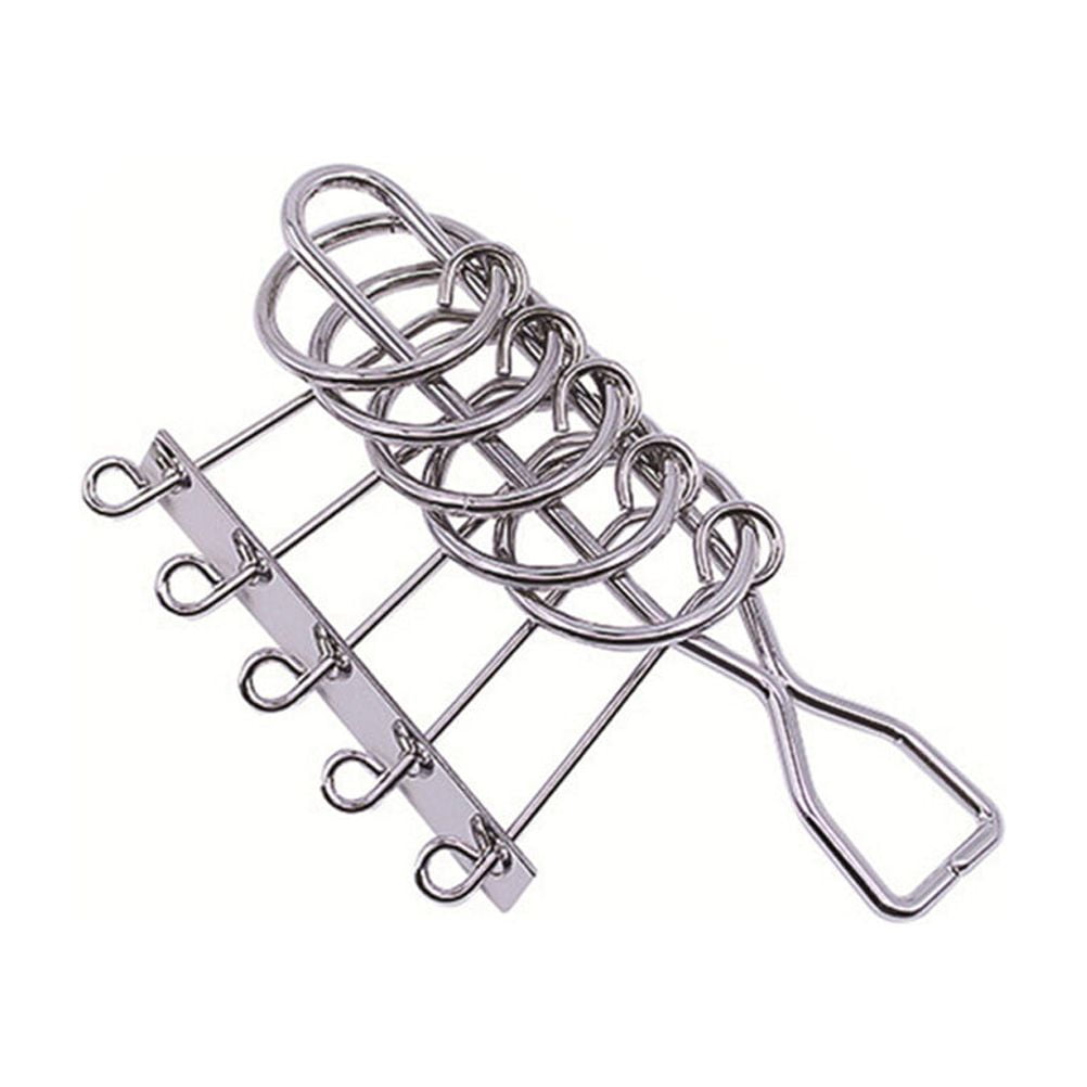 BESTOYARD Silver Nickel Plated Iron Ring Puzzle Set for Kids Playing ...