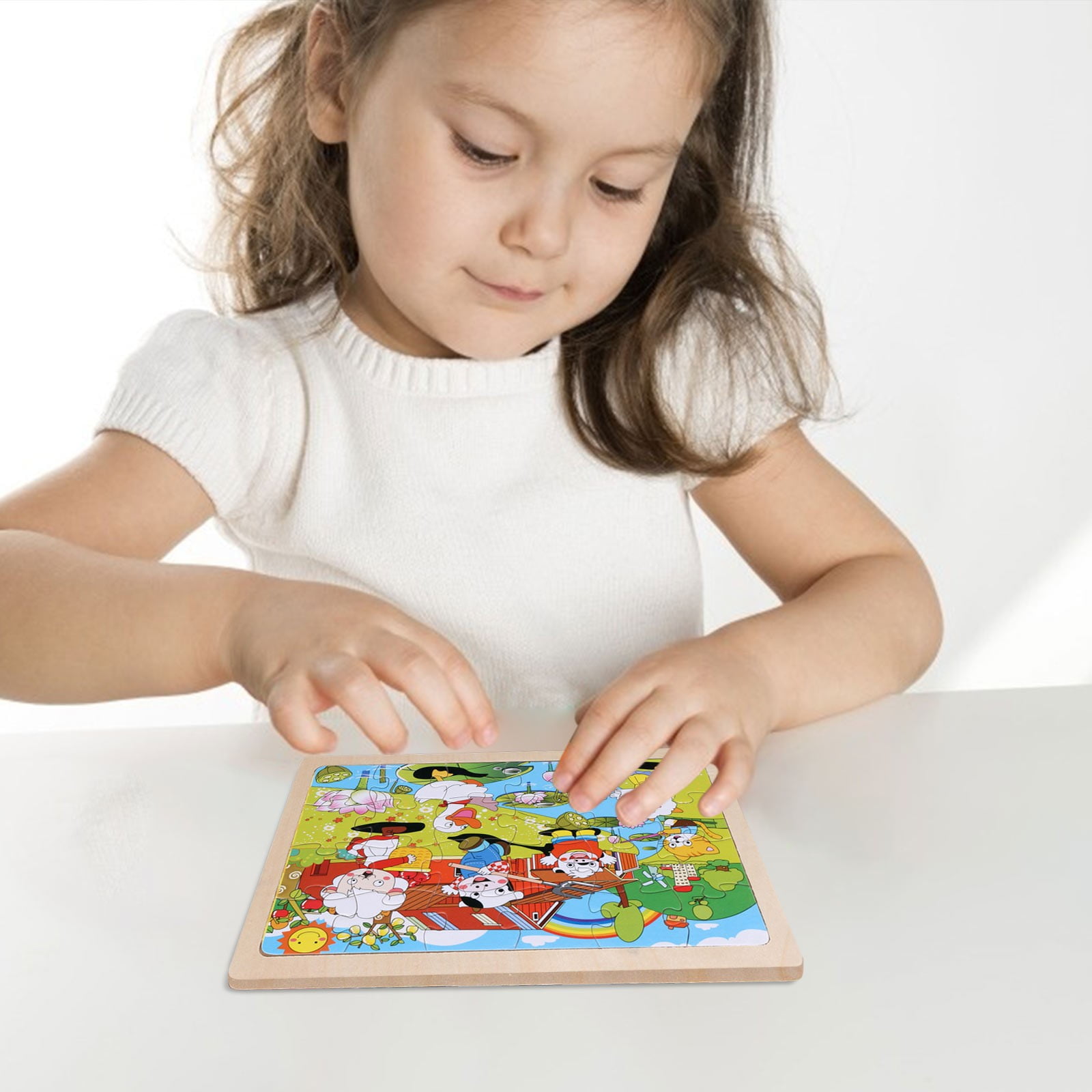 Puzzles for Toddlers 2-4 Wooden Animals Floor Puzzle 3 Packs 24 PCs ...