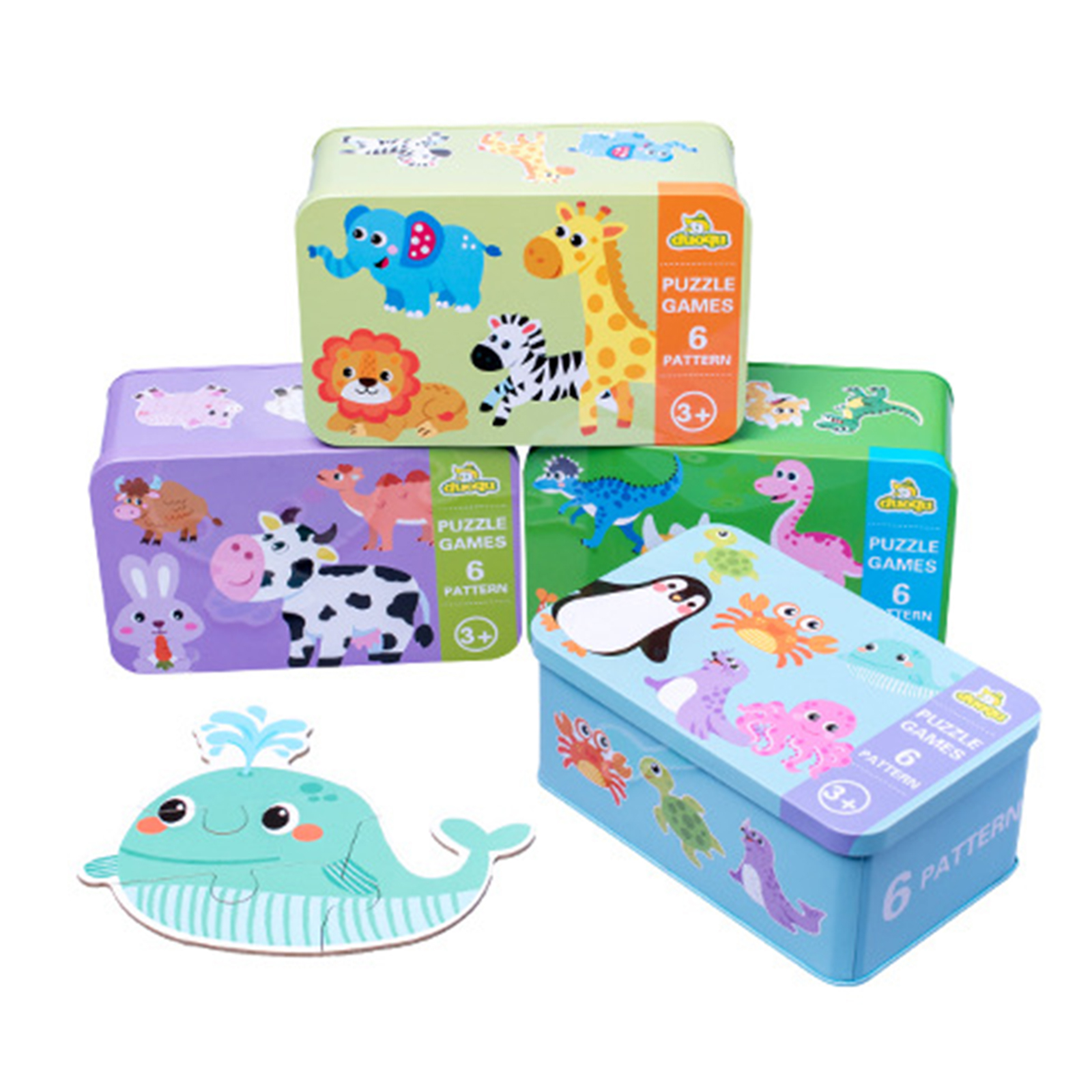Puzzles Toys Early Education Cognition Matching Game Wooden 3D For 2-3 ...