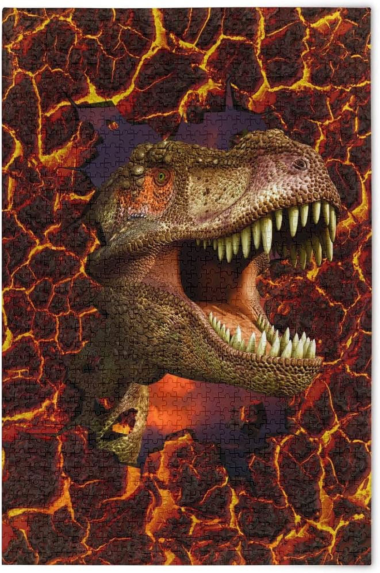 Puzzles for Adults 1000 Piece 3D Dinosaur Fun Puzzles for Teens Family ...