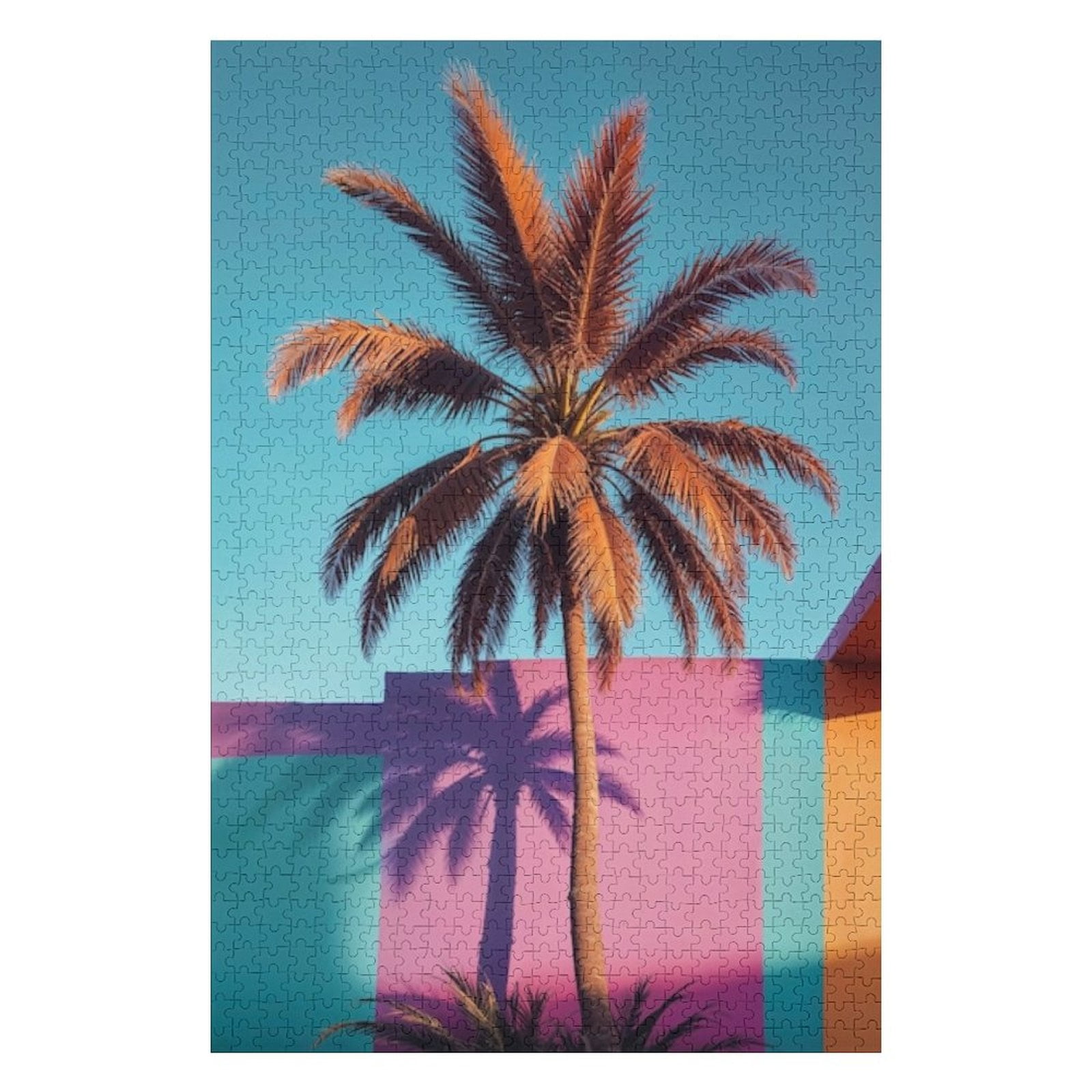 Puzzles for Adults 1000 Pieces - Beautiful Palm Tree Vivid Colors Funny ...