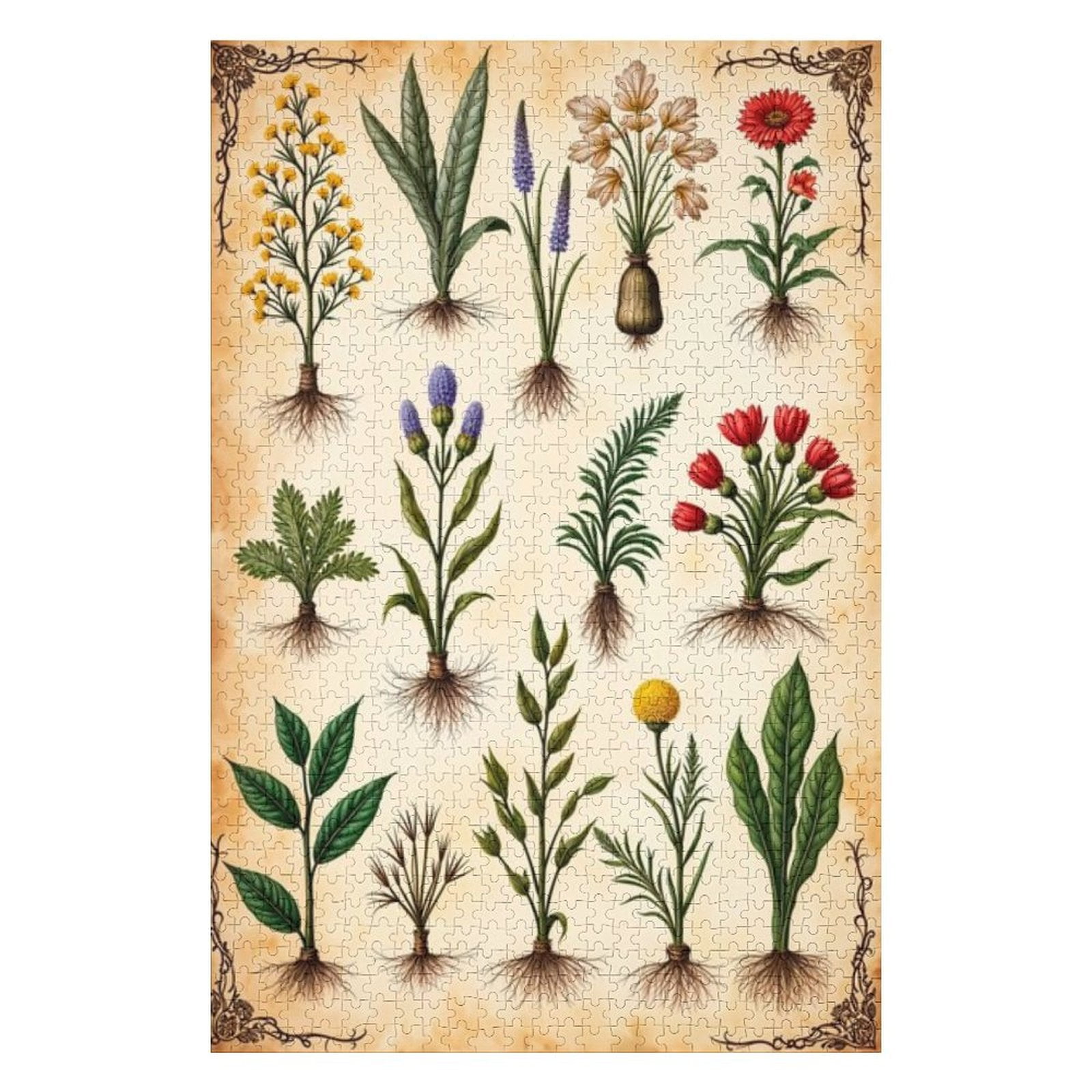 Puzzles for Adults 1000 Pieces - Botanical Herbs Funny Inspirational ...