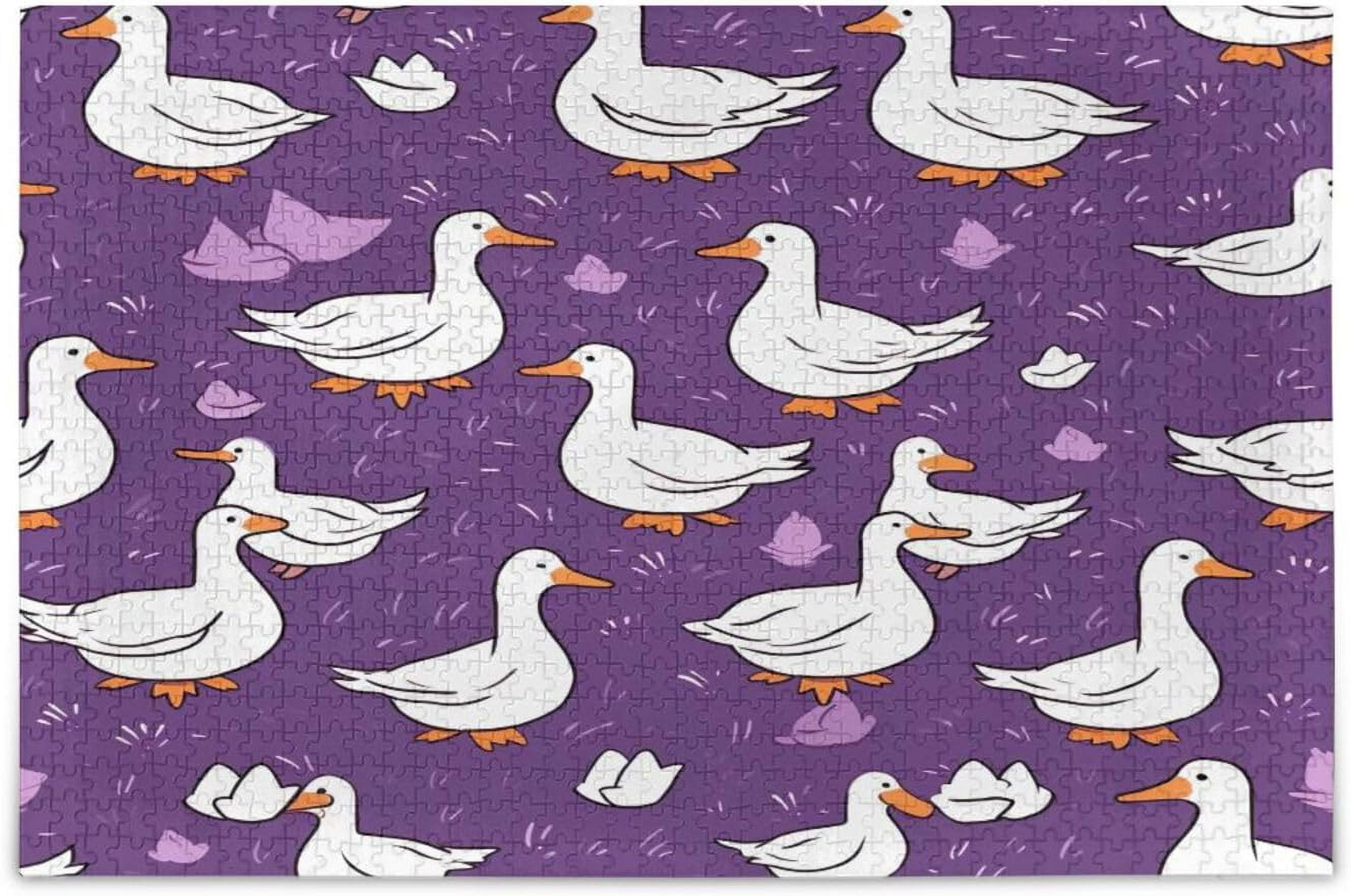 Puzzles for Adults 1000 Pieces - Cute Goose Jigsaw Puzzle Family Game ...