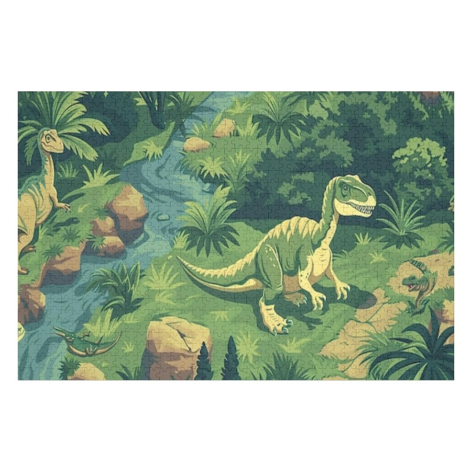 Puzzles for Adults 1000 Pieces - Dinosaur World Funny Puzzle Unique ...
