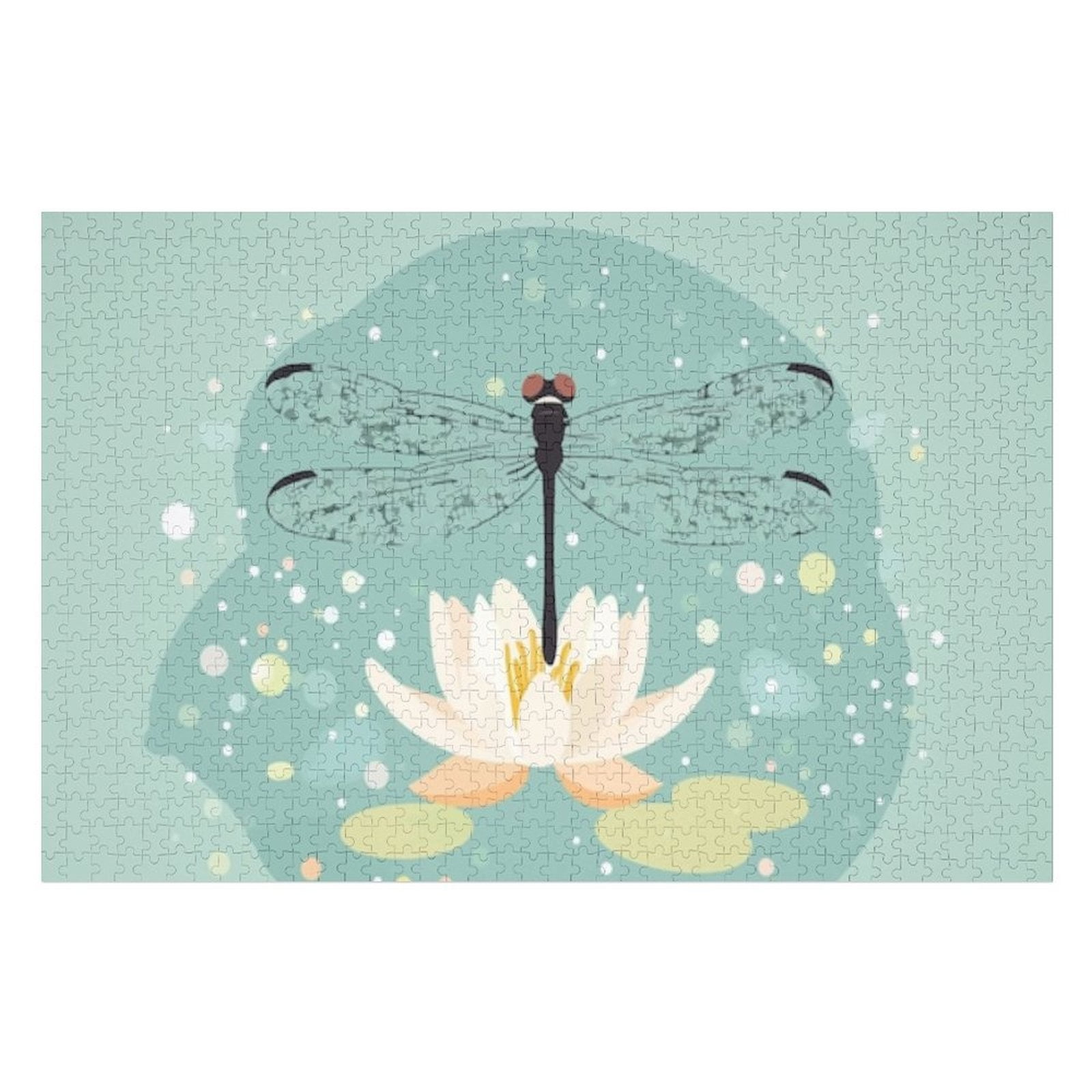 Puzzles for Adults 1000 Pieces - Dragonfly Hovering Water Funny Puzzles ...